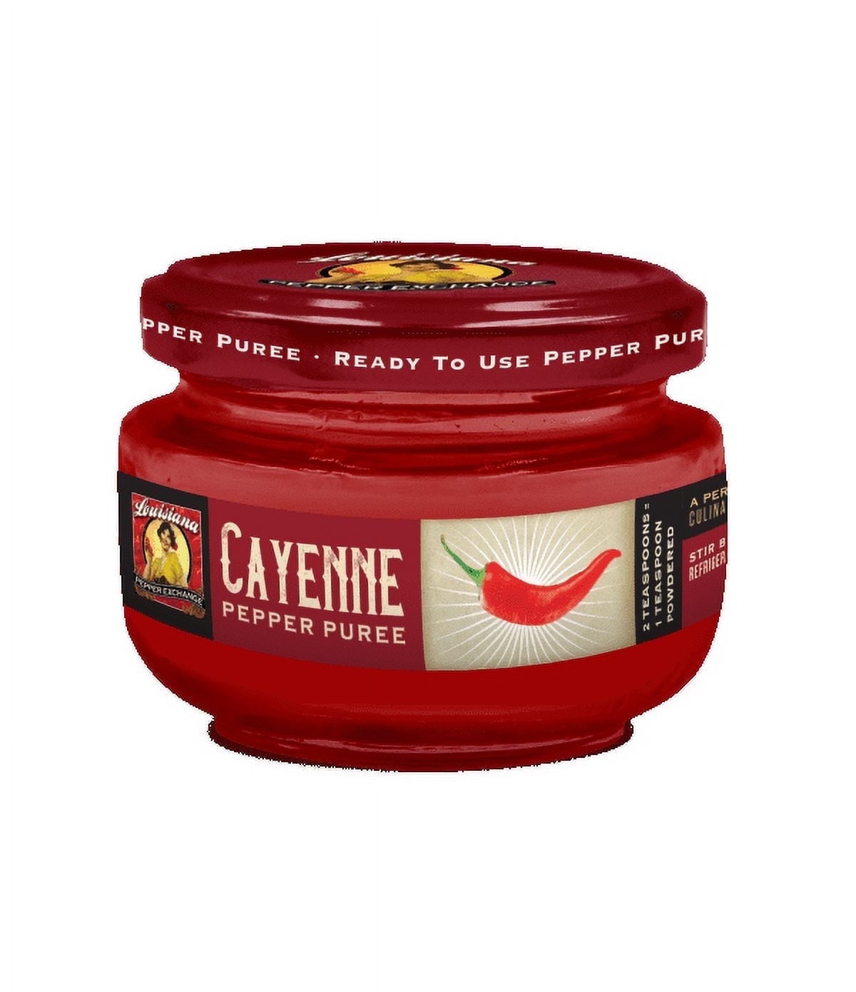 Louisiana Pepper Exchange 4oz Red Cayenne Pepper Puree Sauce, Fresh ...