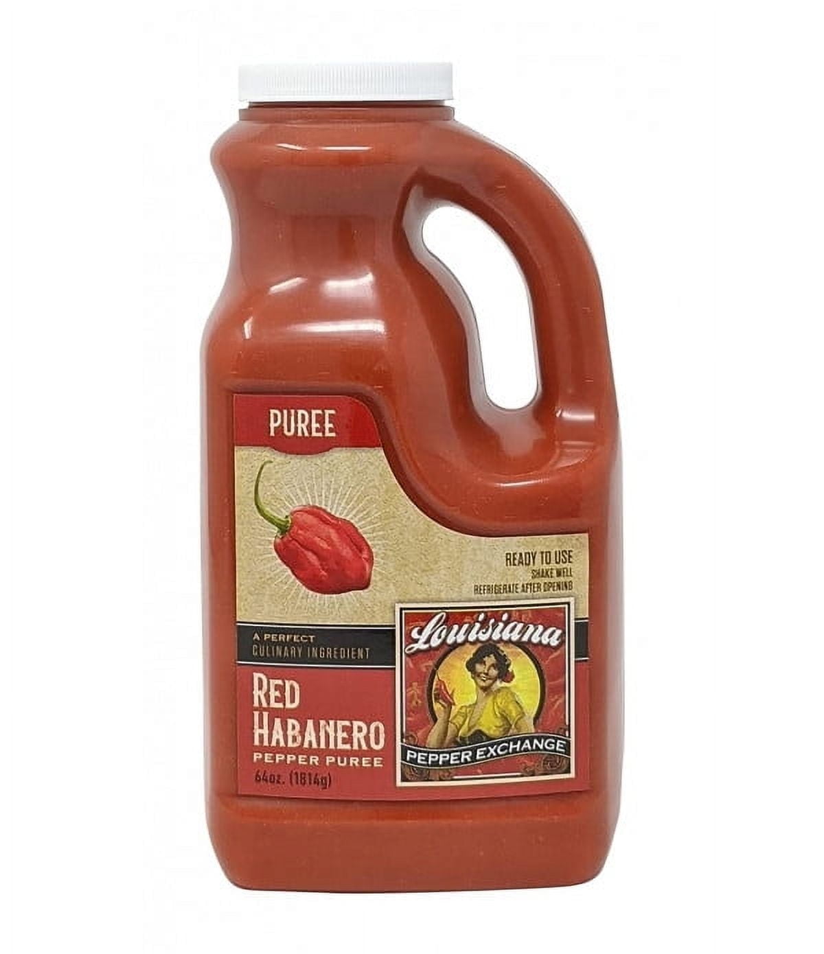 Louisiana Pepper Exchange 64oz Red Habanero Pepper Puree Sauce ...