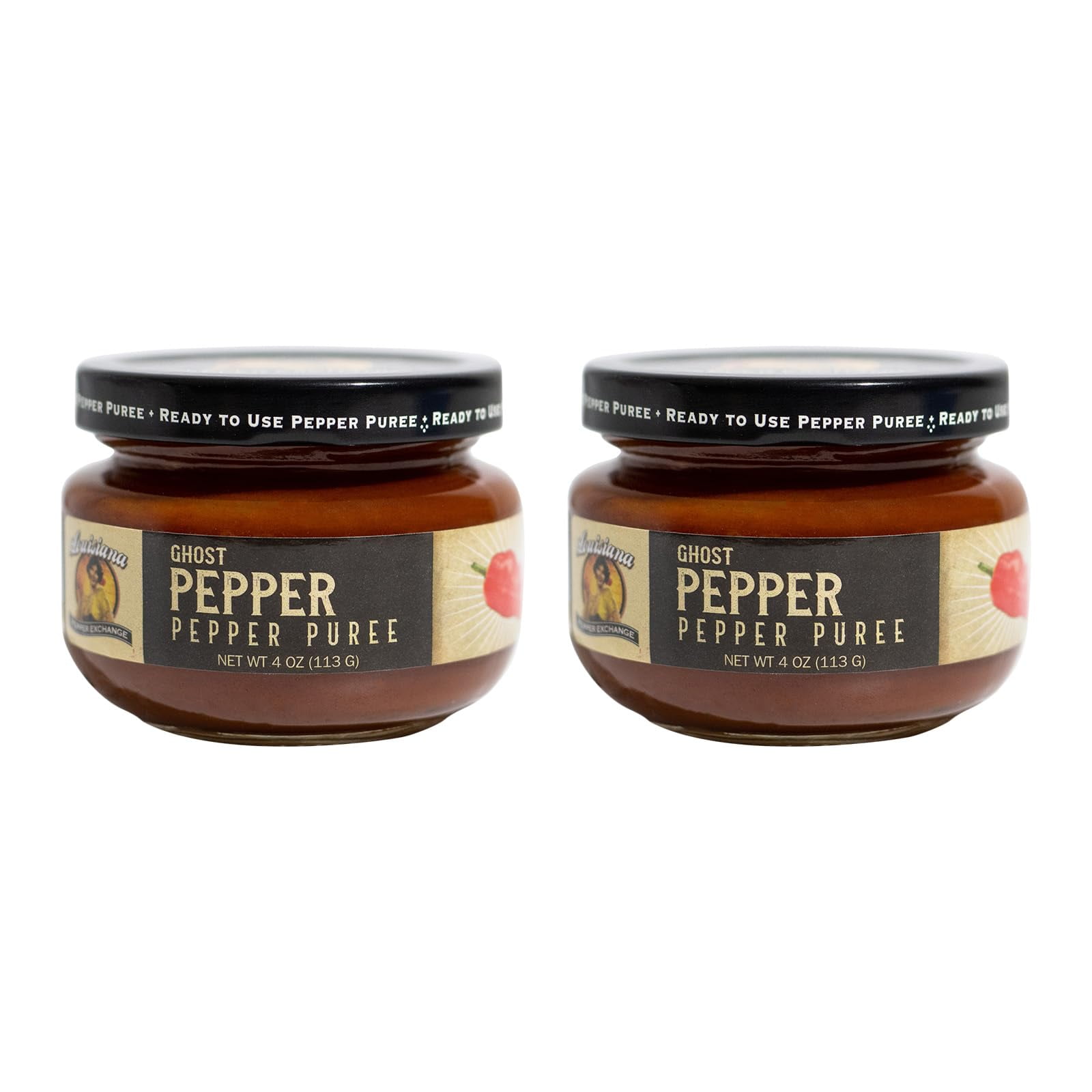 Louisiana Pepper Exchange Ghost Pepper Puree BSL1 Sauce, Super Hot ...