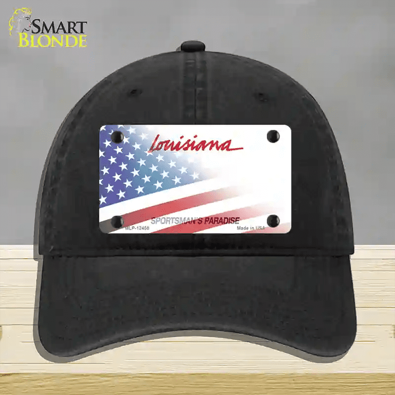 Louisiana Plate American Flag Novelty License Plate Hat Unconstructed ...