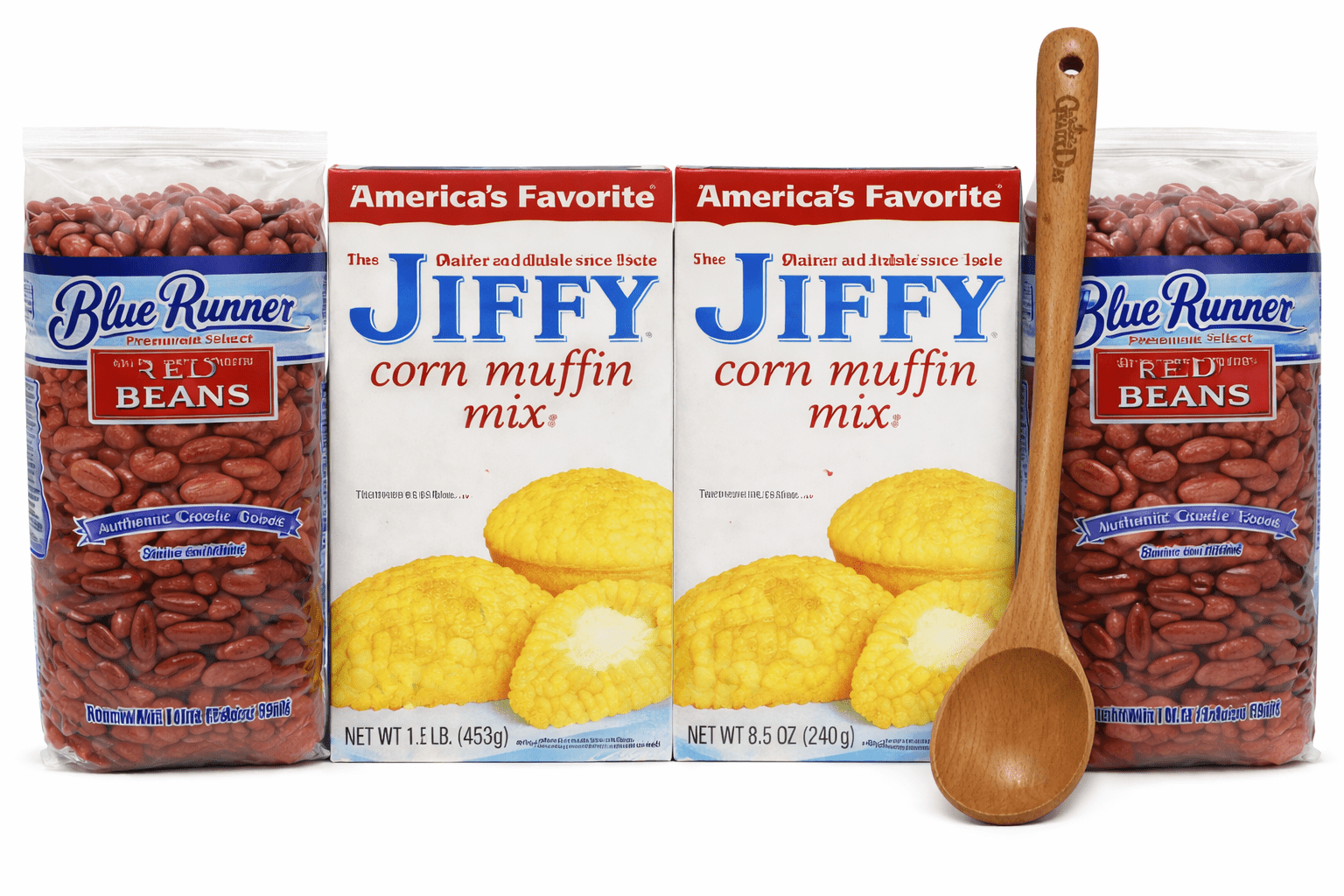 Louisiana Red Beans & Cornbread Bundle – Blue Runner Beans, Jiffy Corn ...