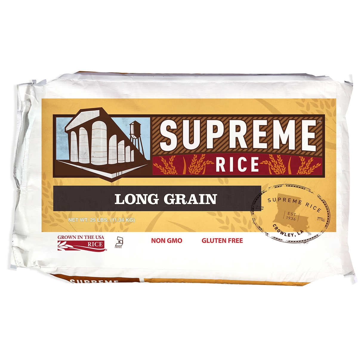 Louisiana Rice Mill Supreme White Rice, Long Grain, 25 Pounds - Walmart.com