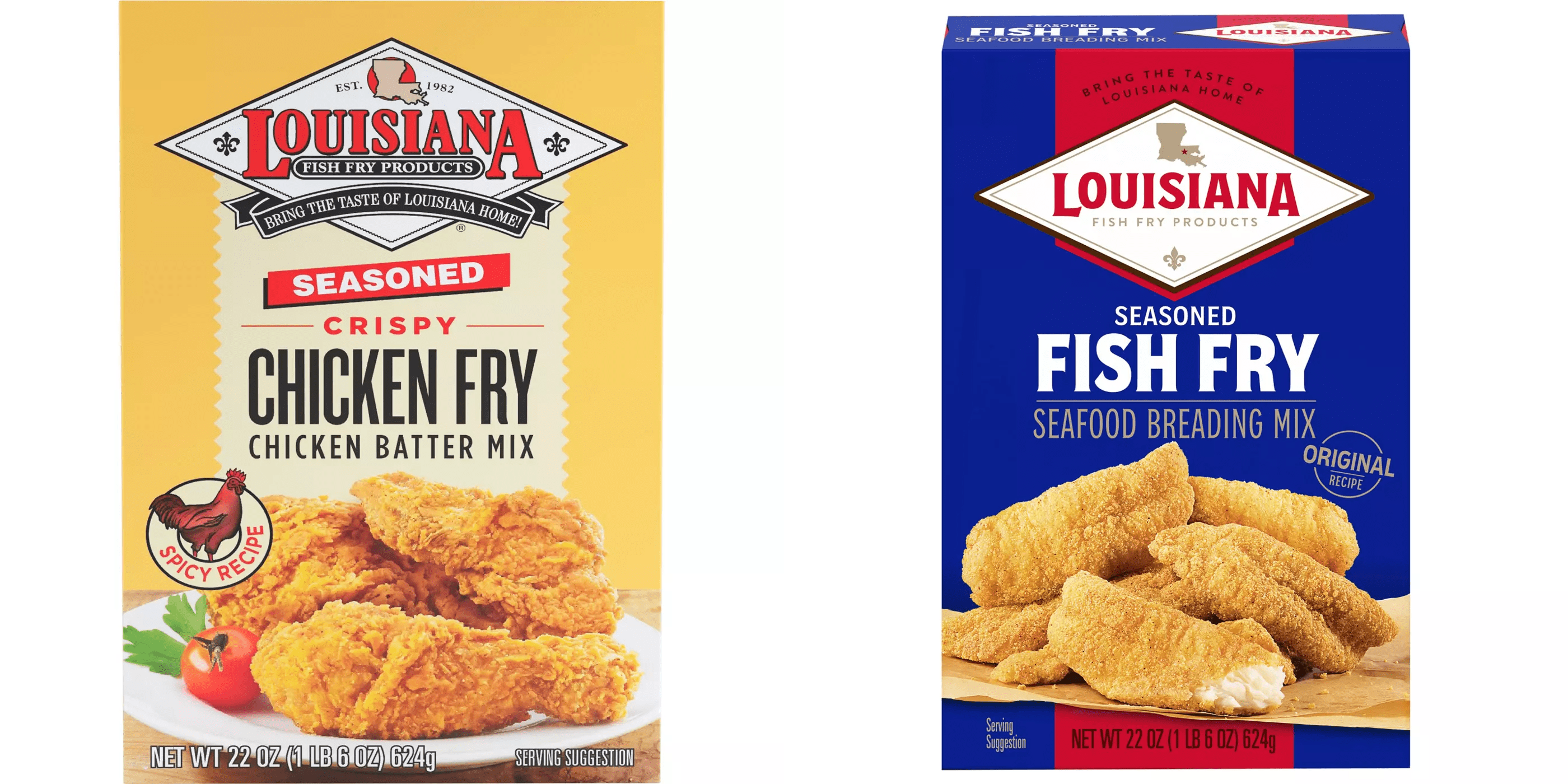 Louisiana Seasoned Crispy Chicken Fry Chicken Batter Mix, 22 oz ...