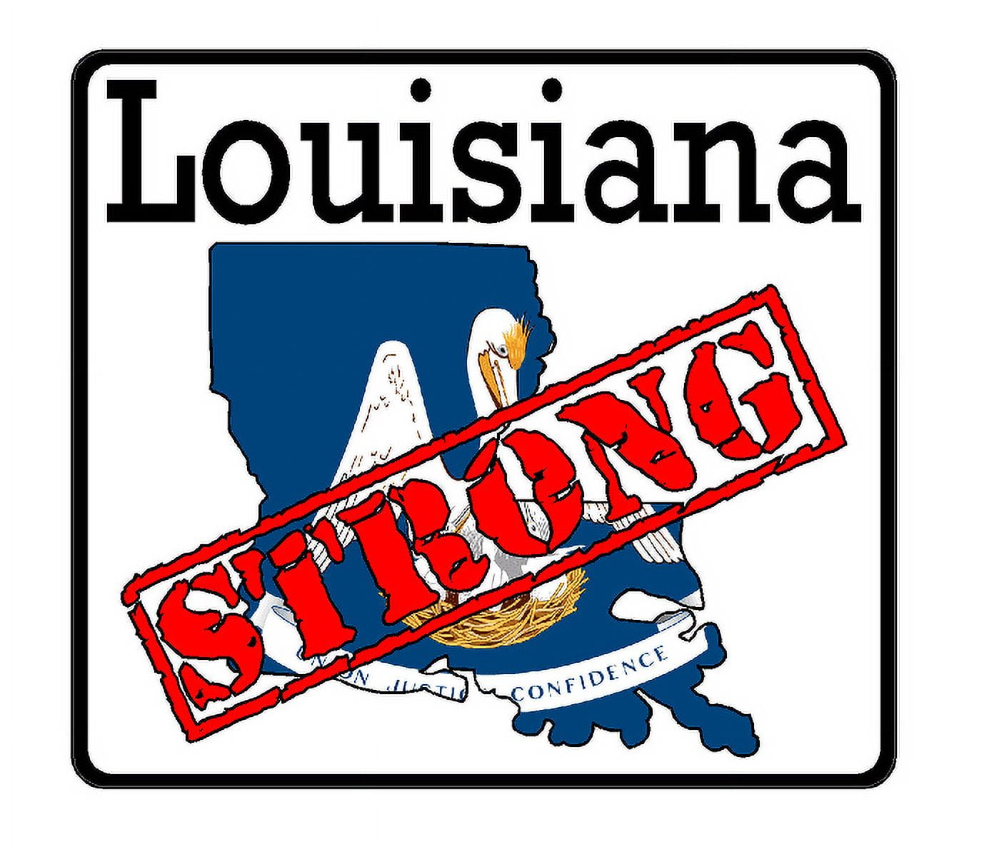 Louisiana State (K19) Strong Flag Vinyl Decal Sticker Car/Truck Laptop ...