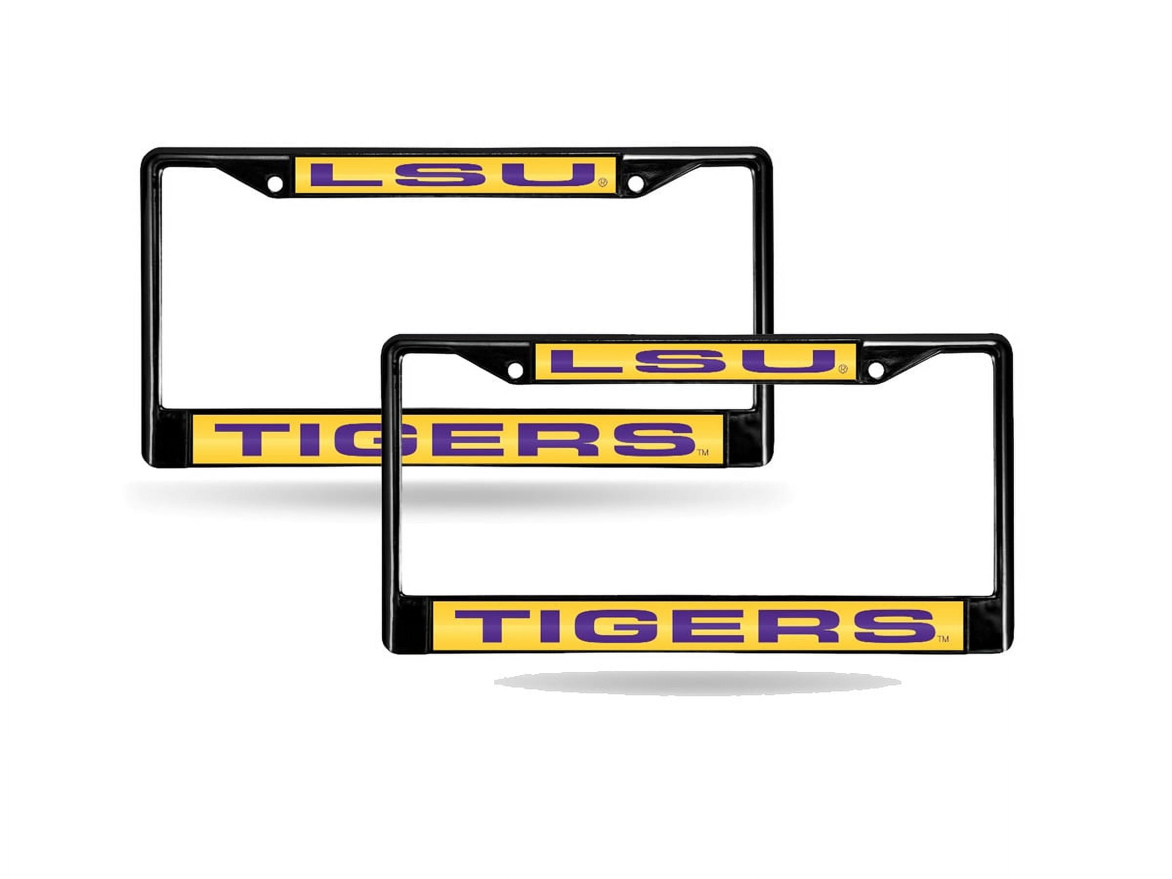 Louisiana State LSU Fighting Tigers Black Metal Laser License Plate ...
