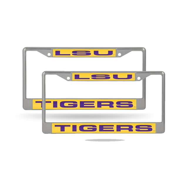 Louisiana State LSU Fighting Tigers Chrome Metal Laser Cut License ...