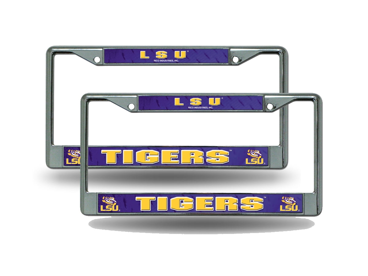 Louisiana State LSU State Tigers Chrome Metal License Plate Frame - Set ...