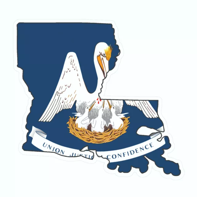 Louisiana State Map Outline With Flag Sticker, Vacation Sticker Phone ...