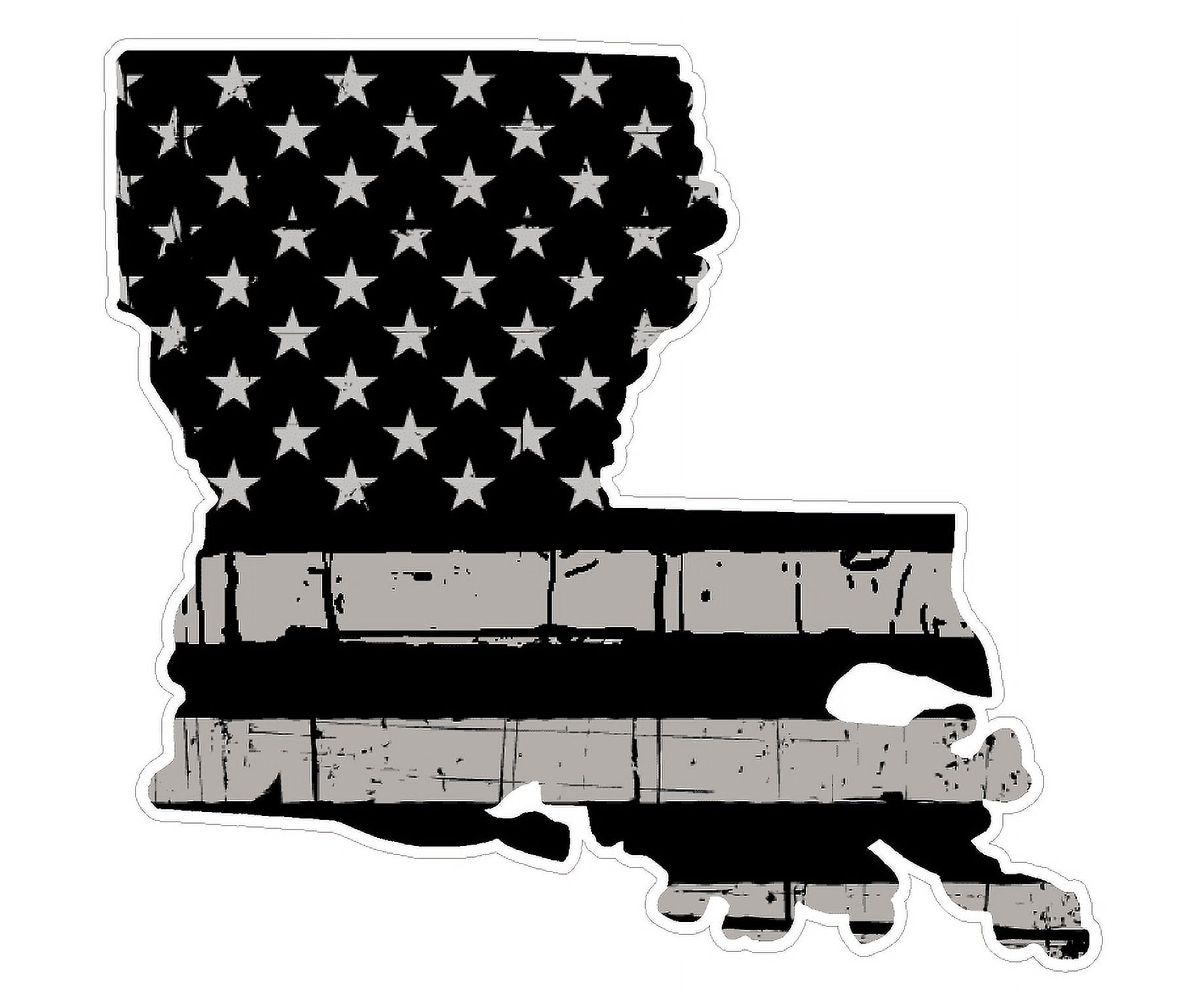 Louisiana State (N19) Distressed Flag Vinyl Decal Sticker Car/Truck ...