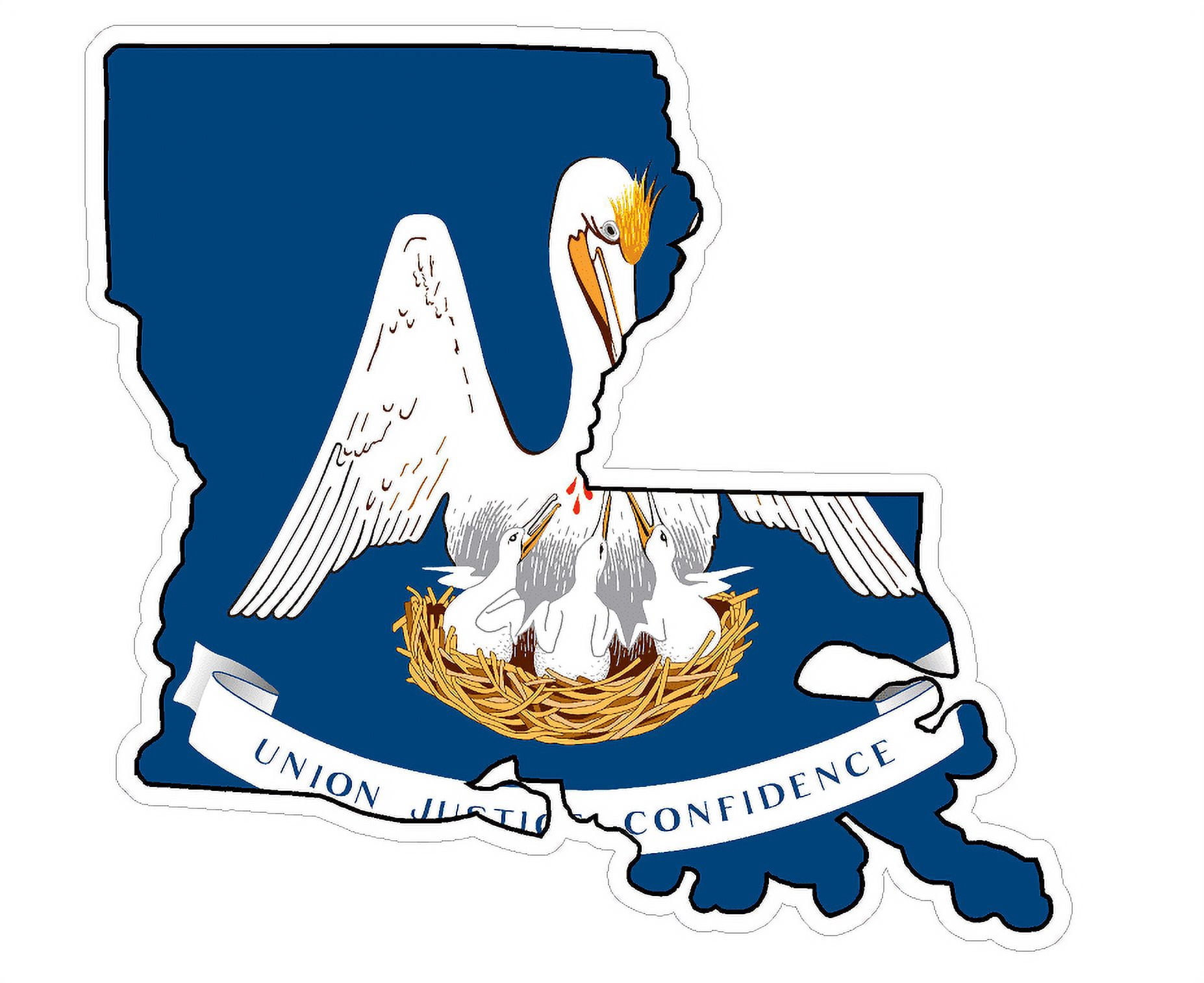 Louisiana State (Q19) Shape Flag Vinyl Decal Sticker Car/Truck Laptop ...