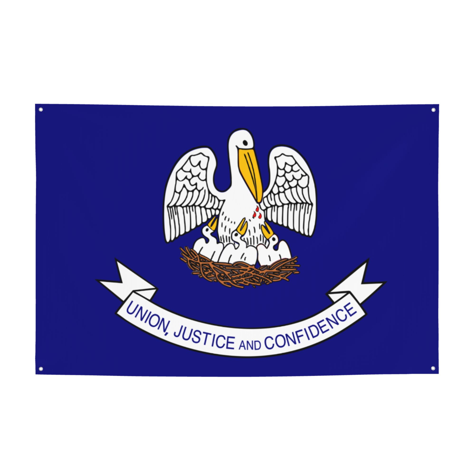 Louisiana State Seal Flag Sign Banner, Hanging Banners Backdrop Festive ...