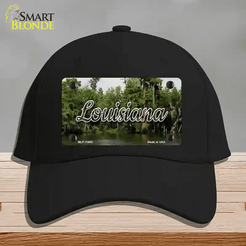 Louisiana Swamp State Novelty License Plate Hat Cotton Black - Walmart.com