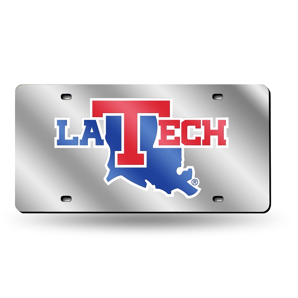 Louisiana Tech Bulldogs Mirrored Laser Cut License Plate Laser Tag ...