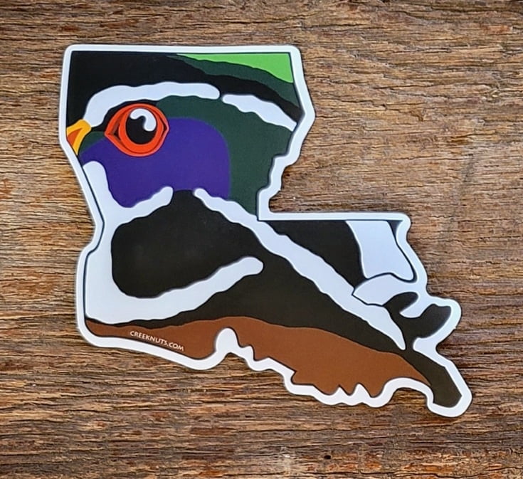 Louisiana Wood Duck Sticker Decal - Walmart.com