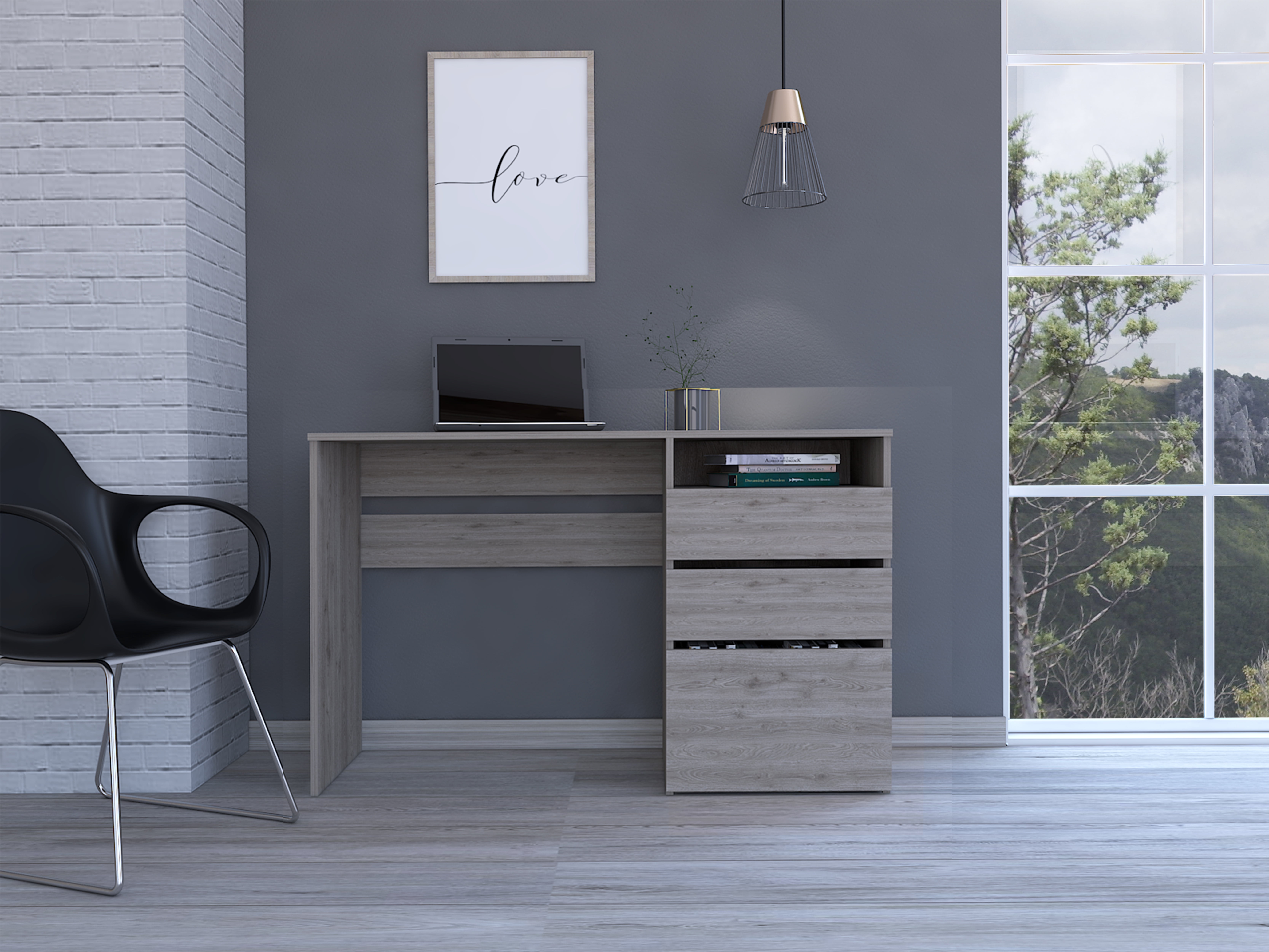 Louisiana Writing Computer Desk, Three Drawers - Walmart.com