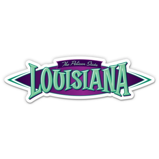 Louisiana the Pelican State - 12" Vinyl Sticker Waterproof Decal ...