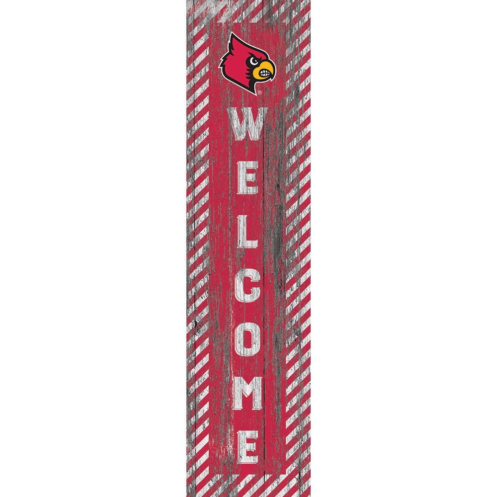Louisville Cardinals 12'' x 48'' Door Leaner Welcome Sign - Walmart.com