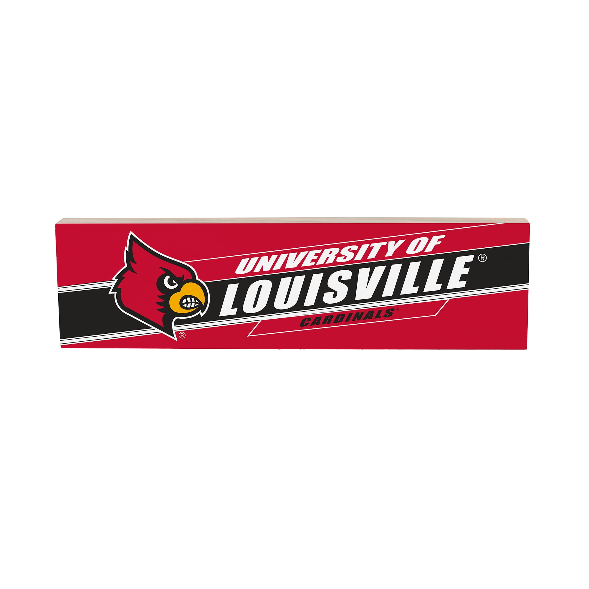 Louisville Cardinals 5" x 18" Shadow Logo Wood Mantle Sign - Walmart.com