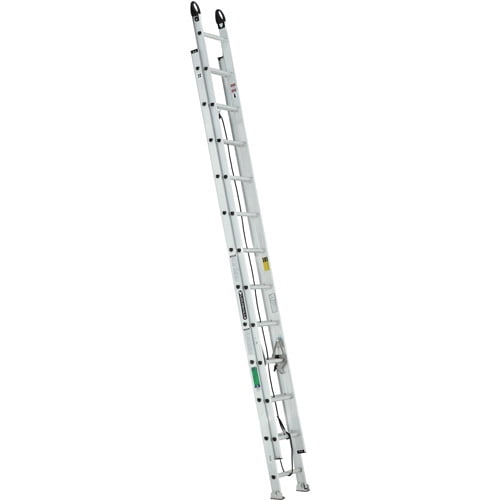 Louisville Ladder 24 ft. Aluminum Extension Ladder with Pro Grip Type ...