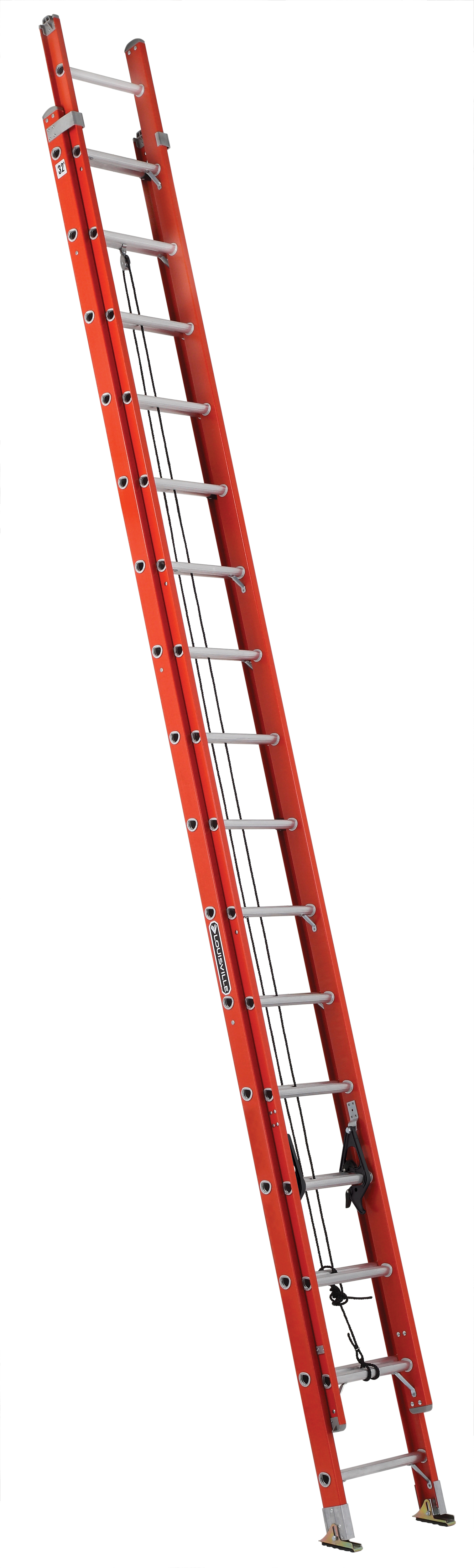Louisville Ladder 24' Fiberglass Extension Ladder, 23' Reach, 300 lbs ...