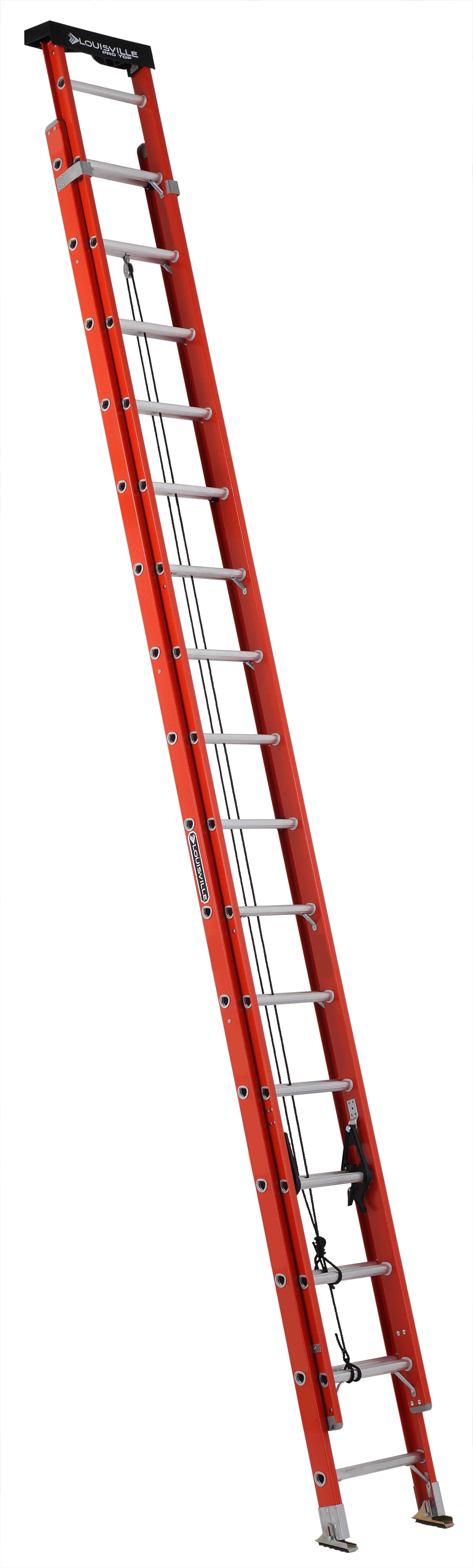 Louisville Ladder 32' Fiberglass Extension Ladder, 31' Reach, 300 lbs ...