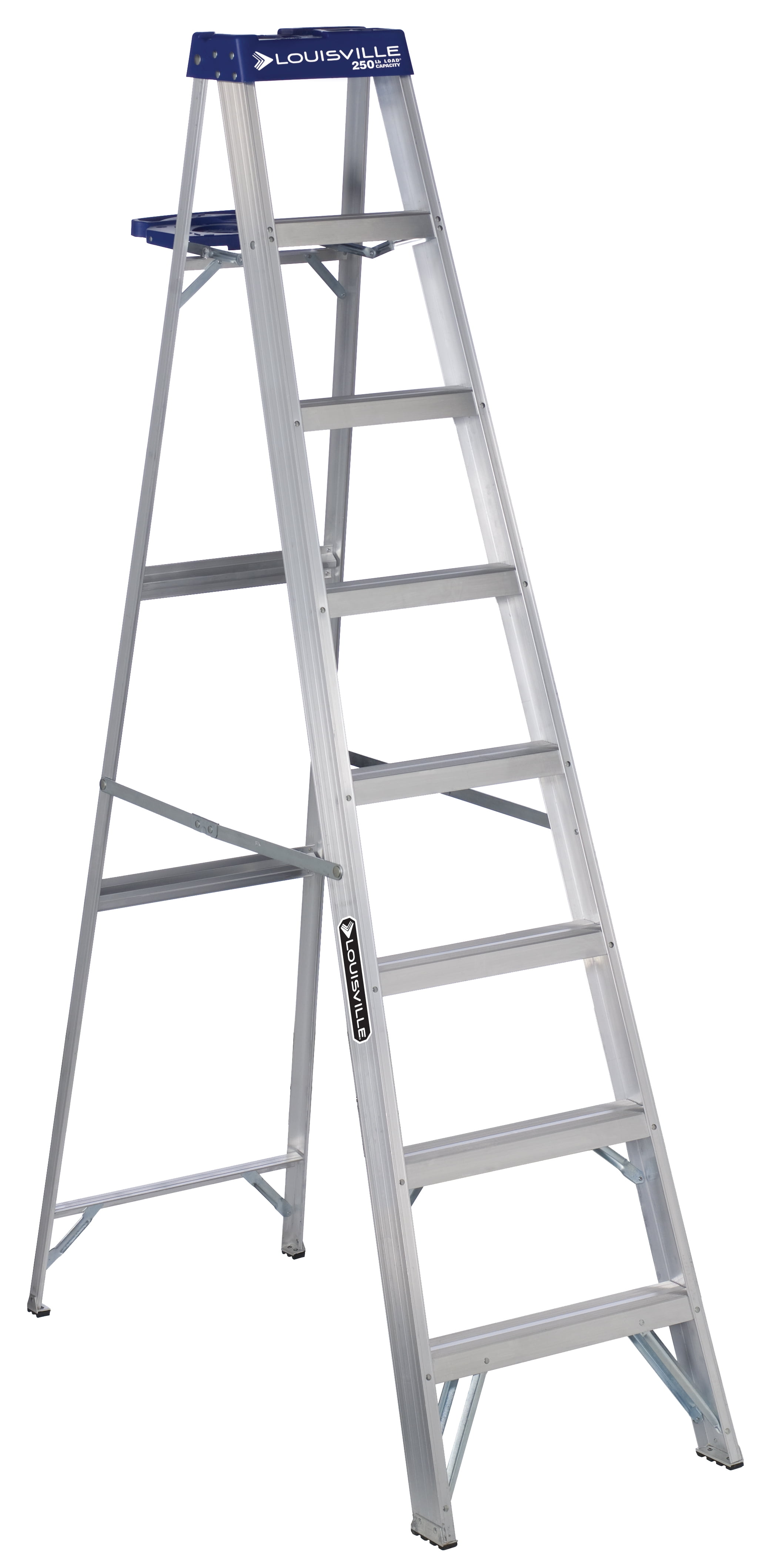 Louisville Ladder, Aluminum Step Ladder, 8 Foot, with Tool Tray ...