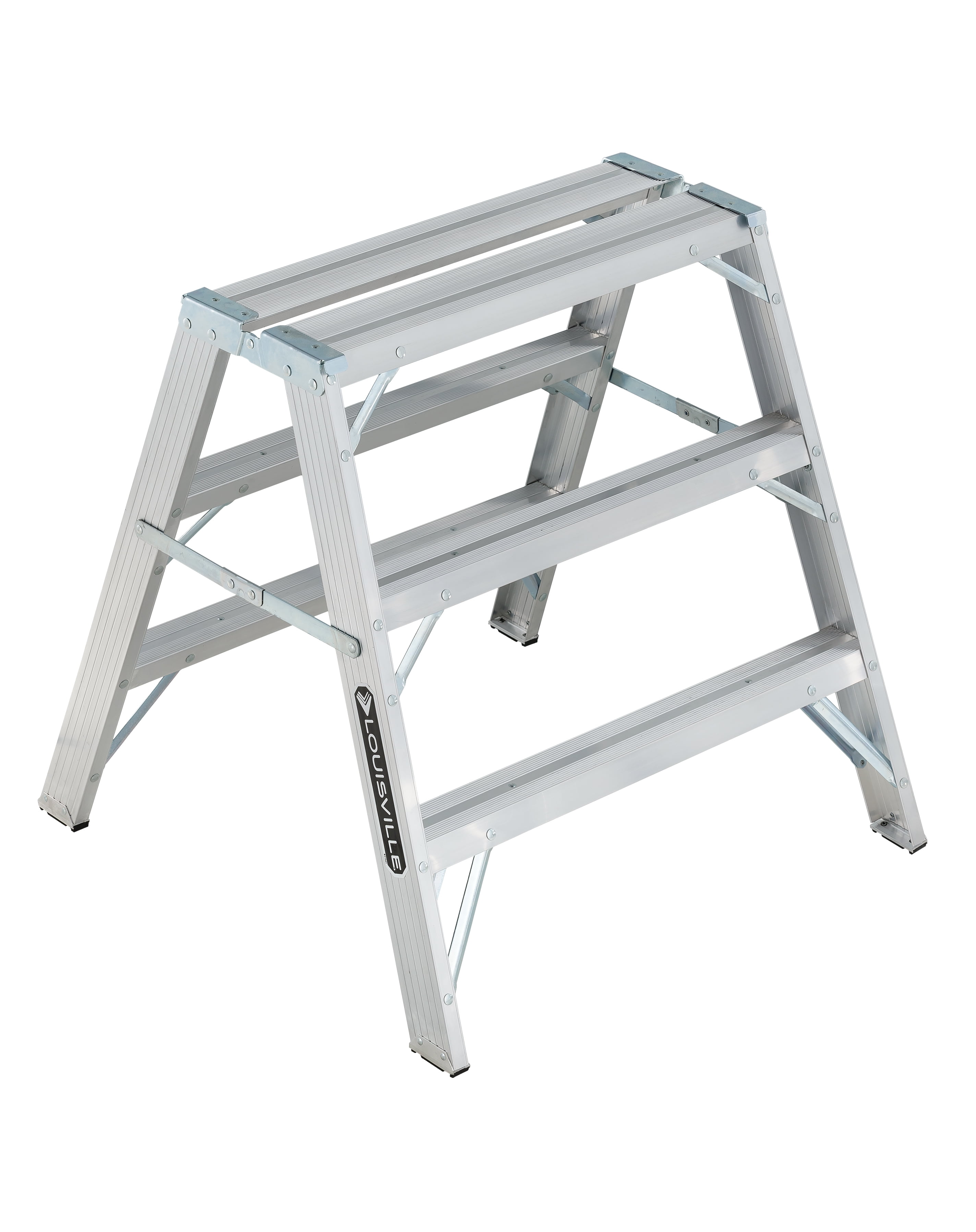 Louisville Ladder L-2032-03 3 ft. Aluminum Sawhorse Ladder, Type IA ...