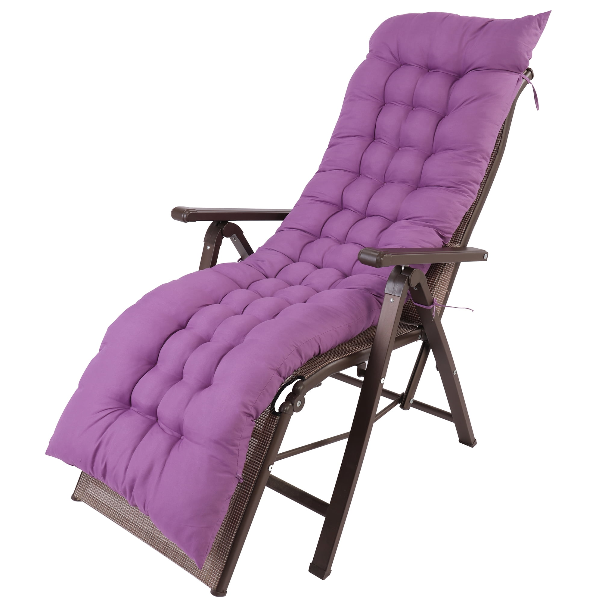 Lounge Chair Cushion Tufted Soft Outdoor Rocking Seat Deck Chaise Pad W ...