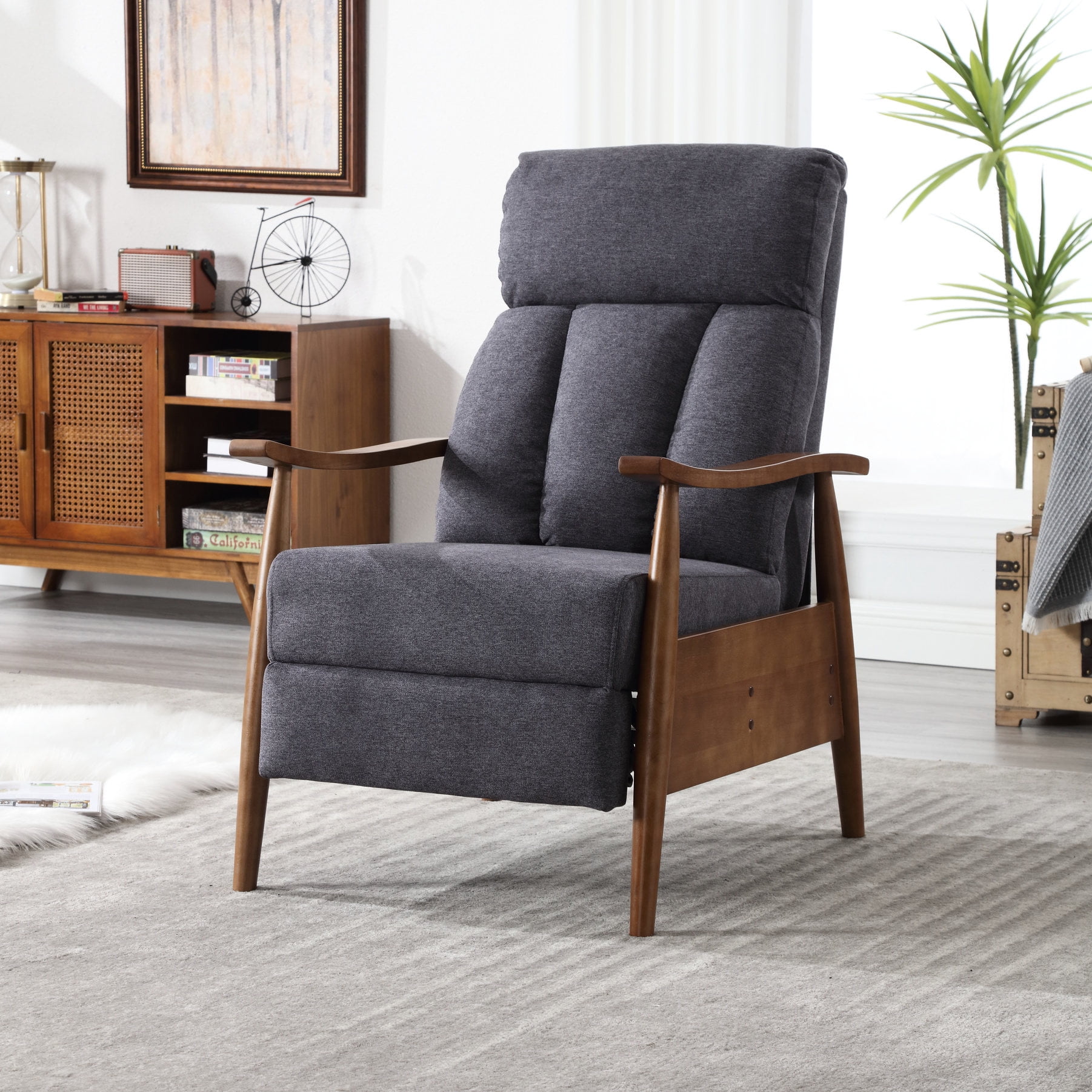 Lounge Chair | Lean - back Design for Comfortable Seating | Rubber Wood ...
