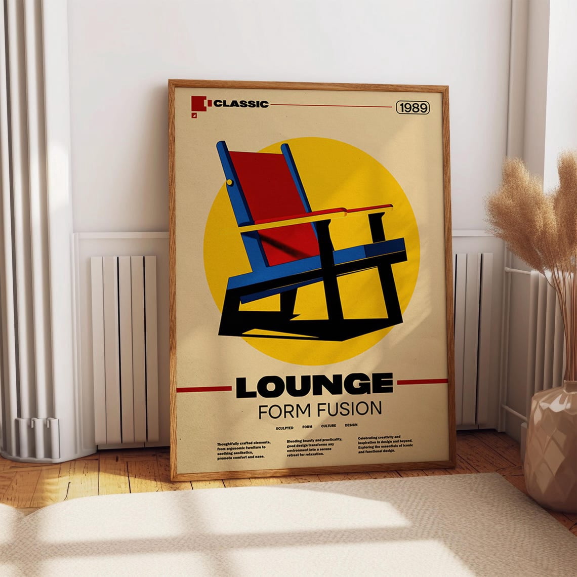 Lounge Chair Modernist Print – Bauhaus-Inspired Abstract Design Poster ...