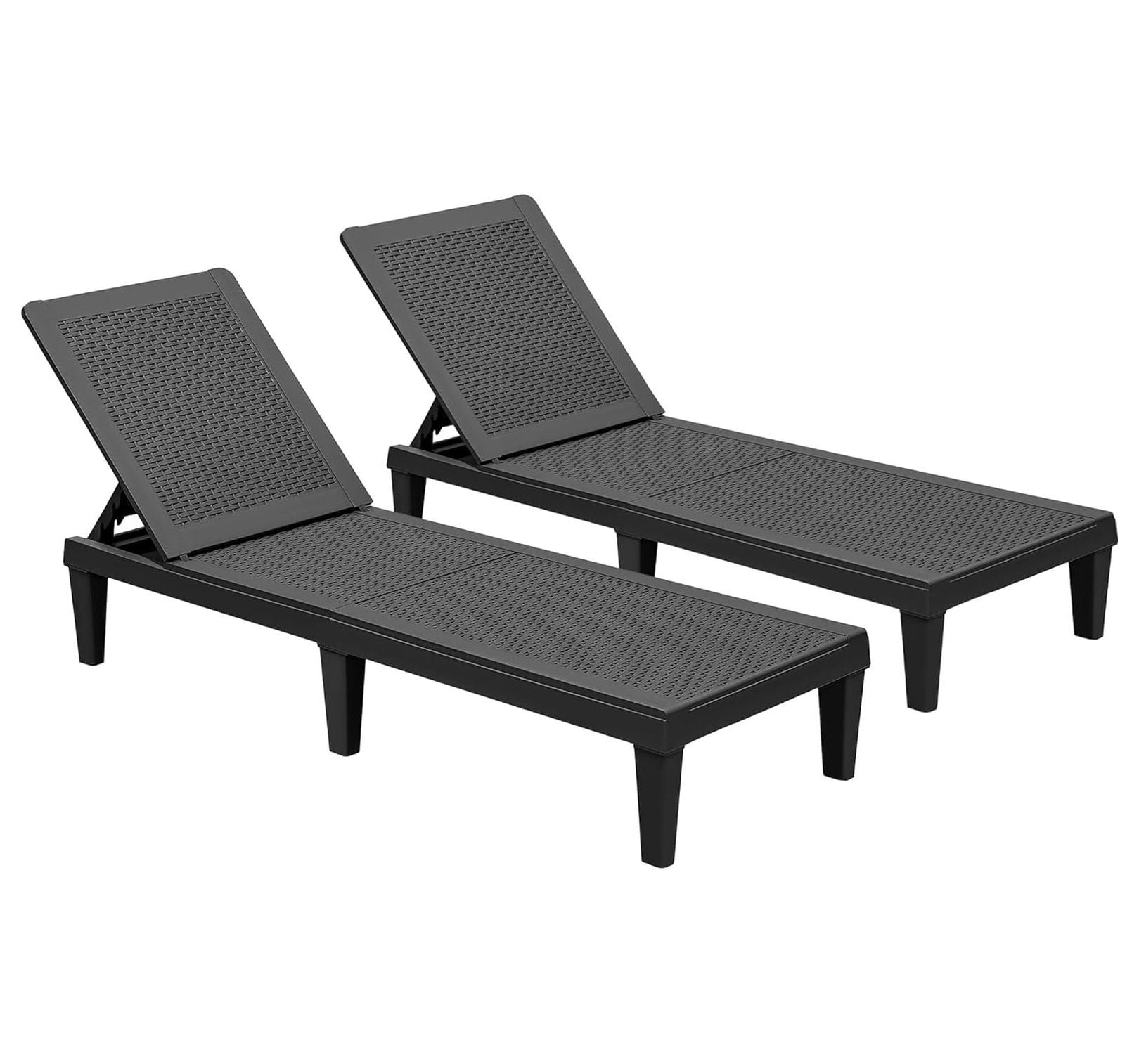 Lounge Chairs for Outside Patio Waterproof Resin Chaise Lounge Outdoor ...