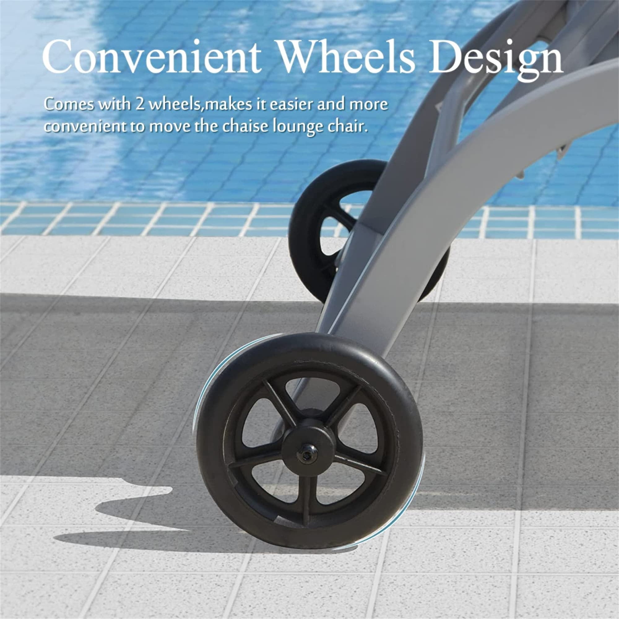 Lounge Chairs with Wheels Set of 2 khaki - Walmart.com