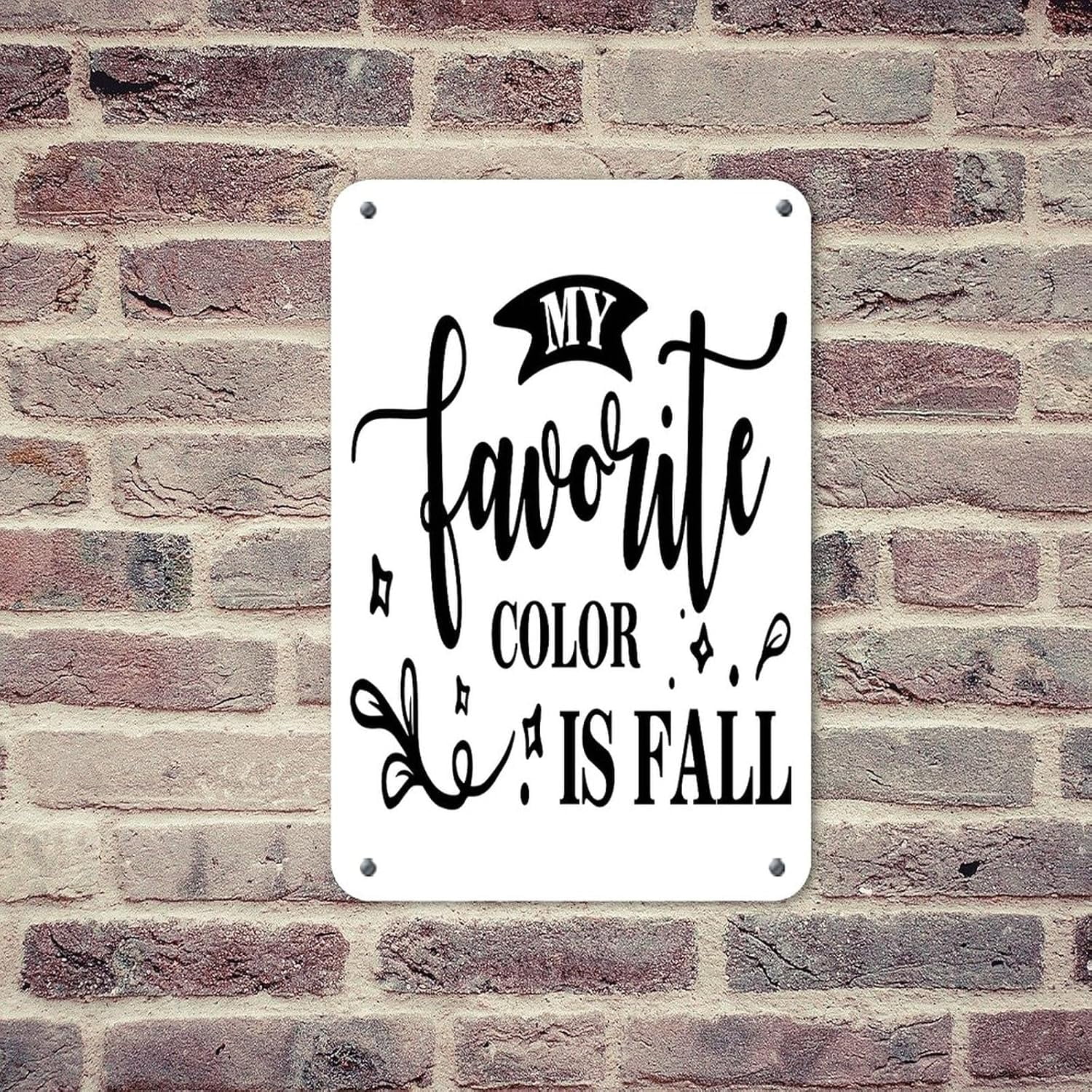 Lounge Man Cave Decor Metal Sign My Favorite Color is Fall Retro Gifts ...