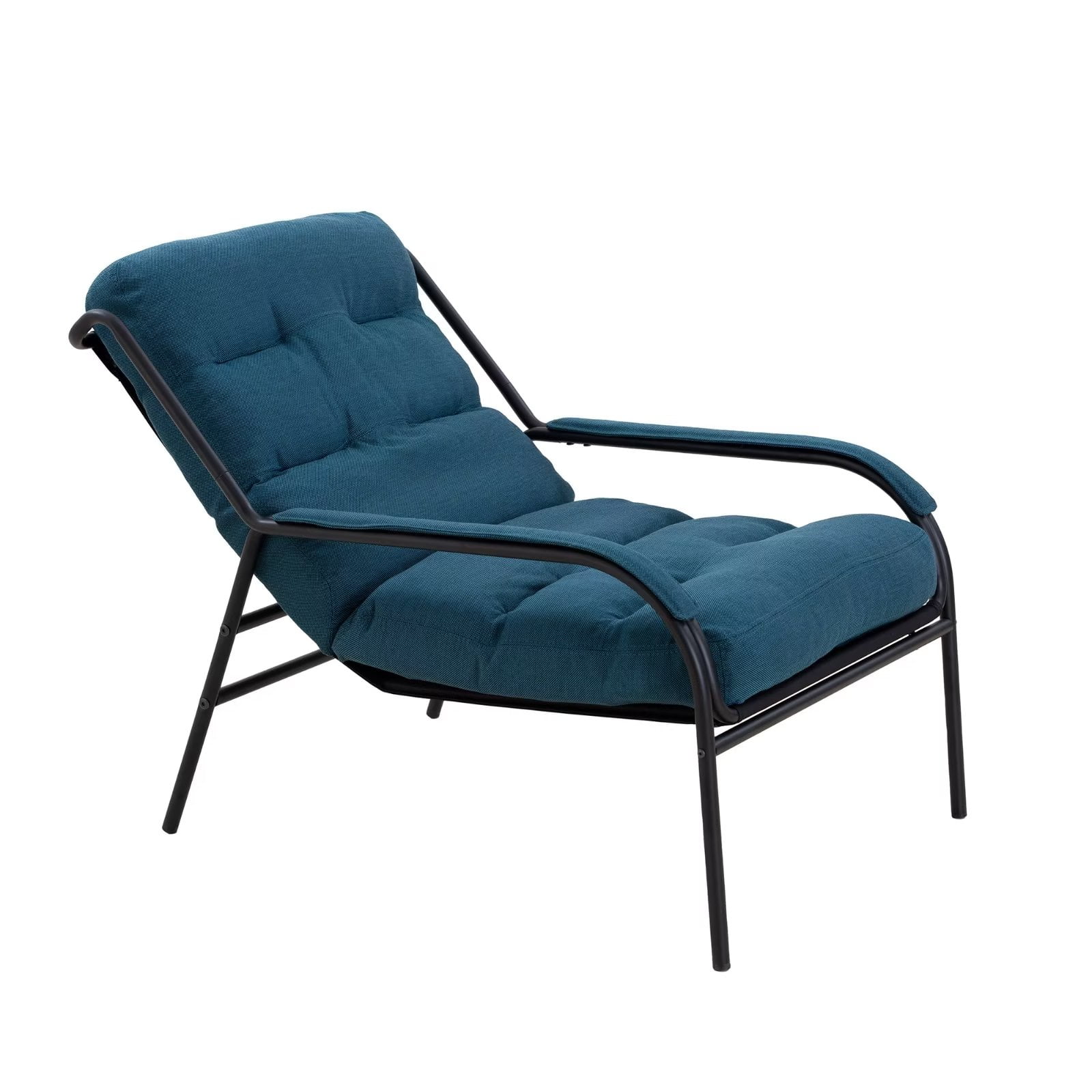 Lounge Recliner Chair with Adjustable Backrest, Metal-Framed Padded ...