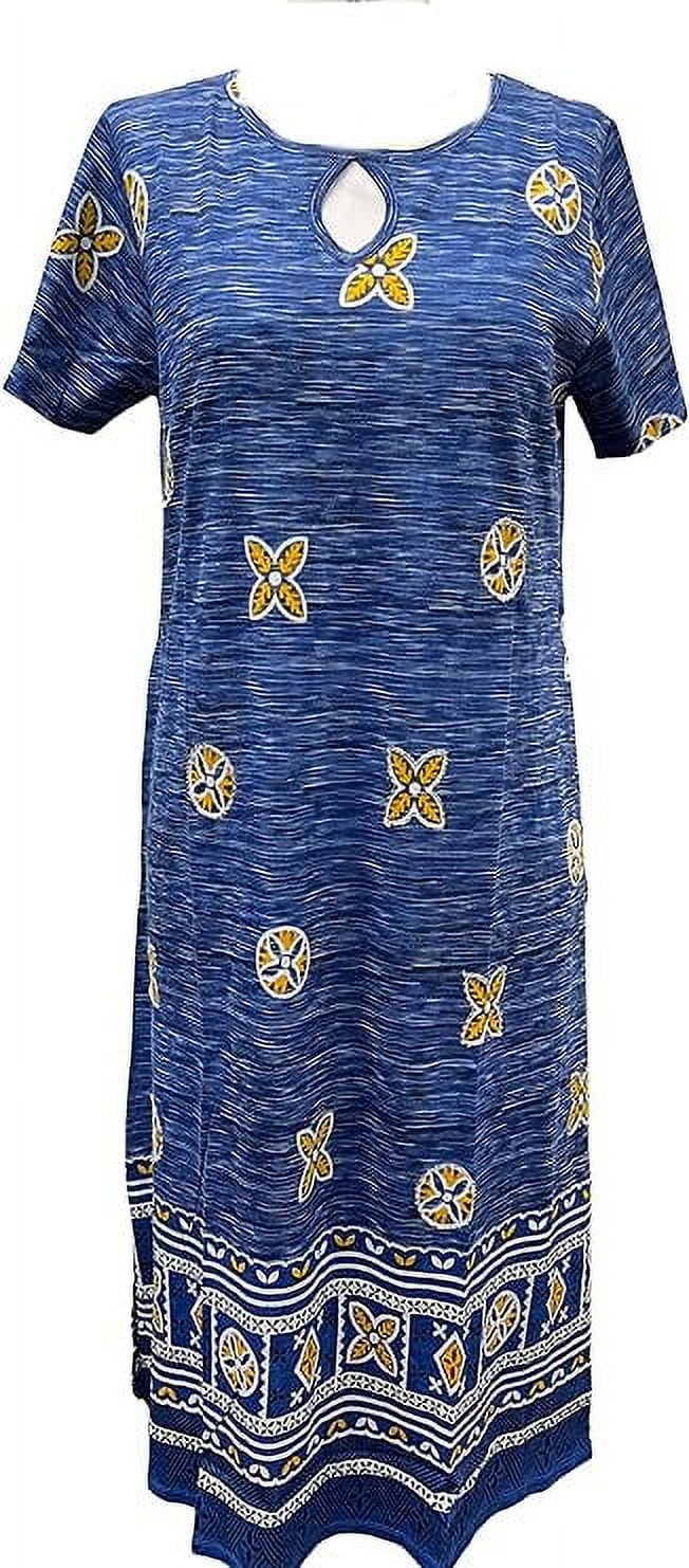 Loungees Short Sleeve Knit Dress with Keyhole Neck - Walmart.com