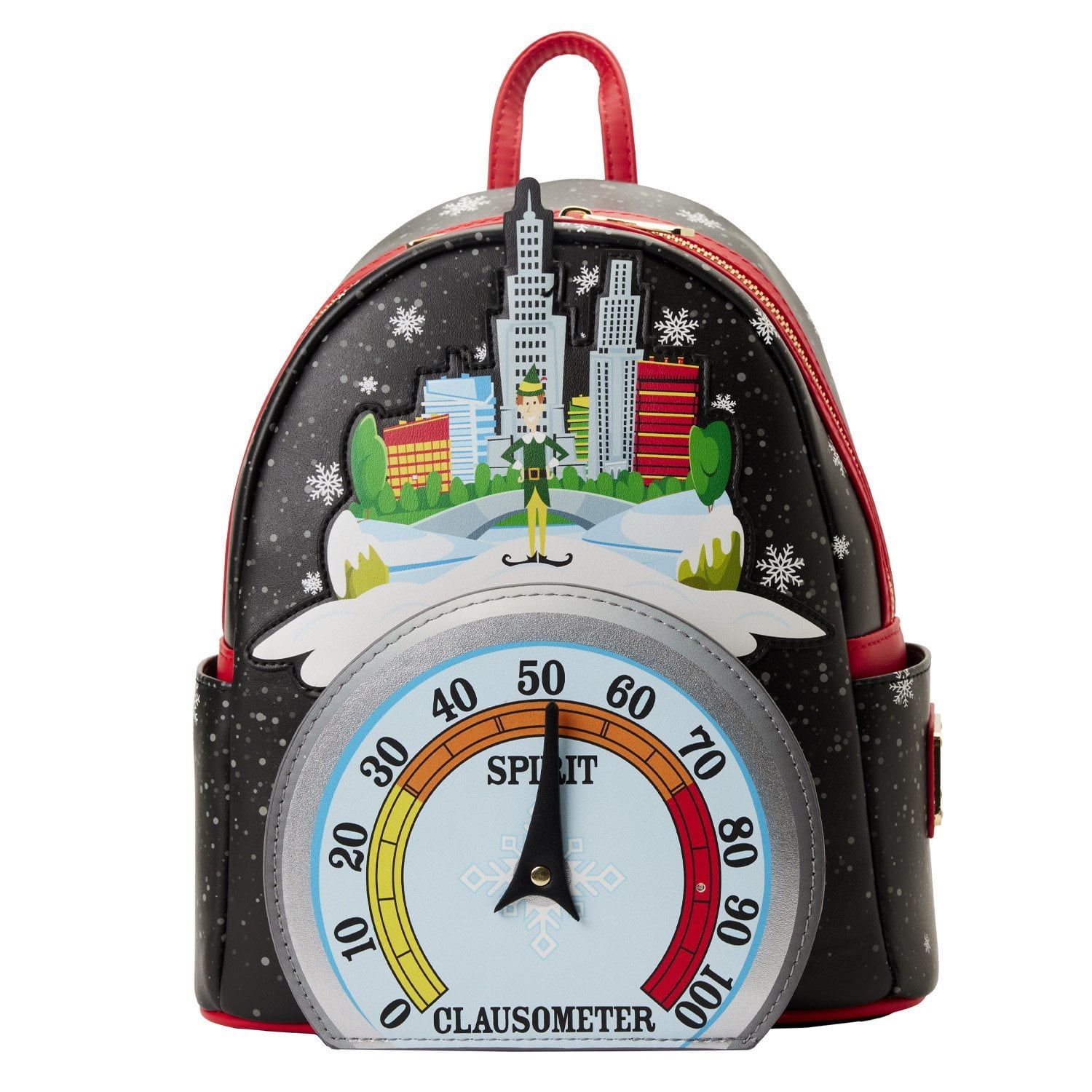 Loungefly Buddy The Elf Clausometer Light-Up Mini Backpack Bag Purse ...