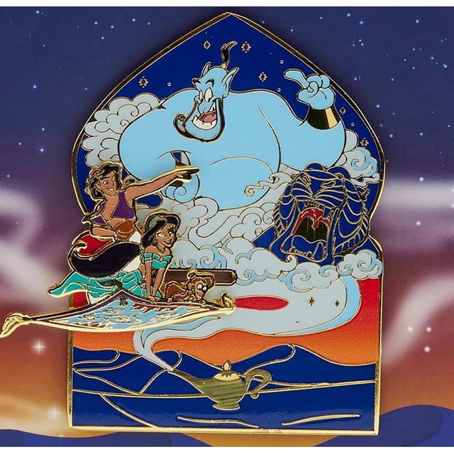 Loungefly Disney Aladdin Jasmine and Genie Sliding Enamel Trading Pin ...