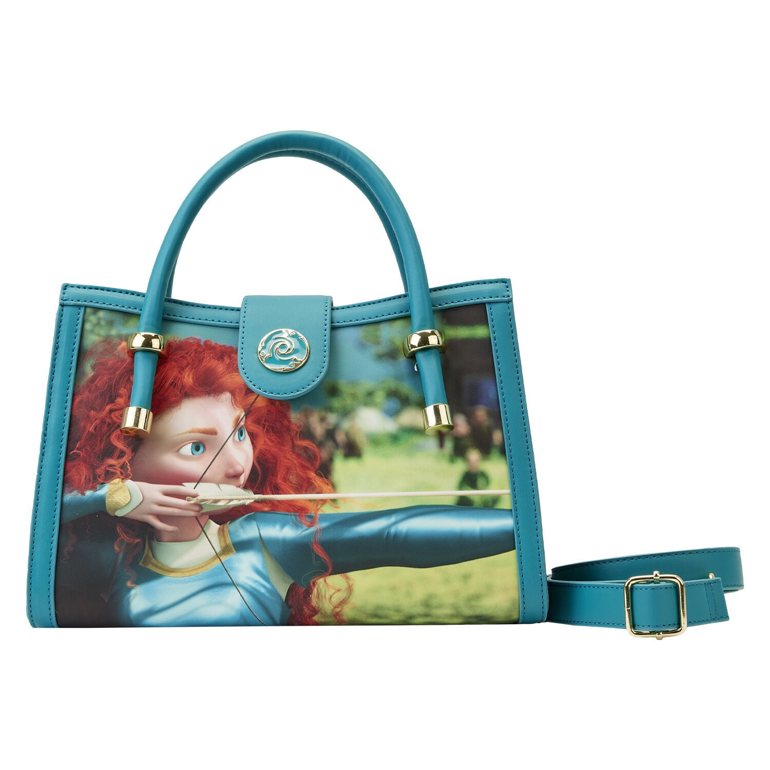 Loungefly Disney Brave Merida Princess Scenes w/ Mor'du Crossbody Bag ...