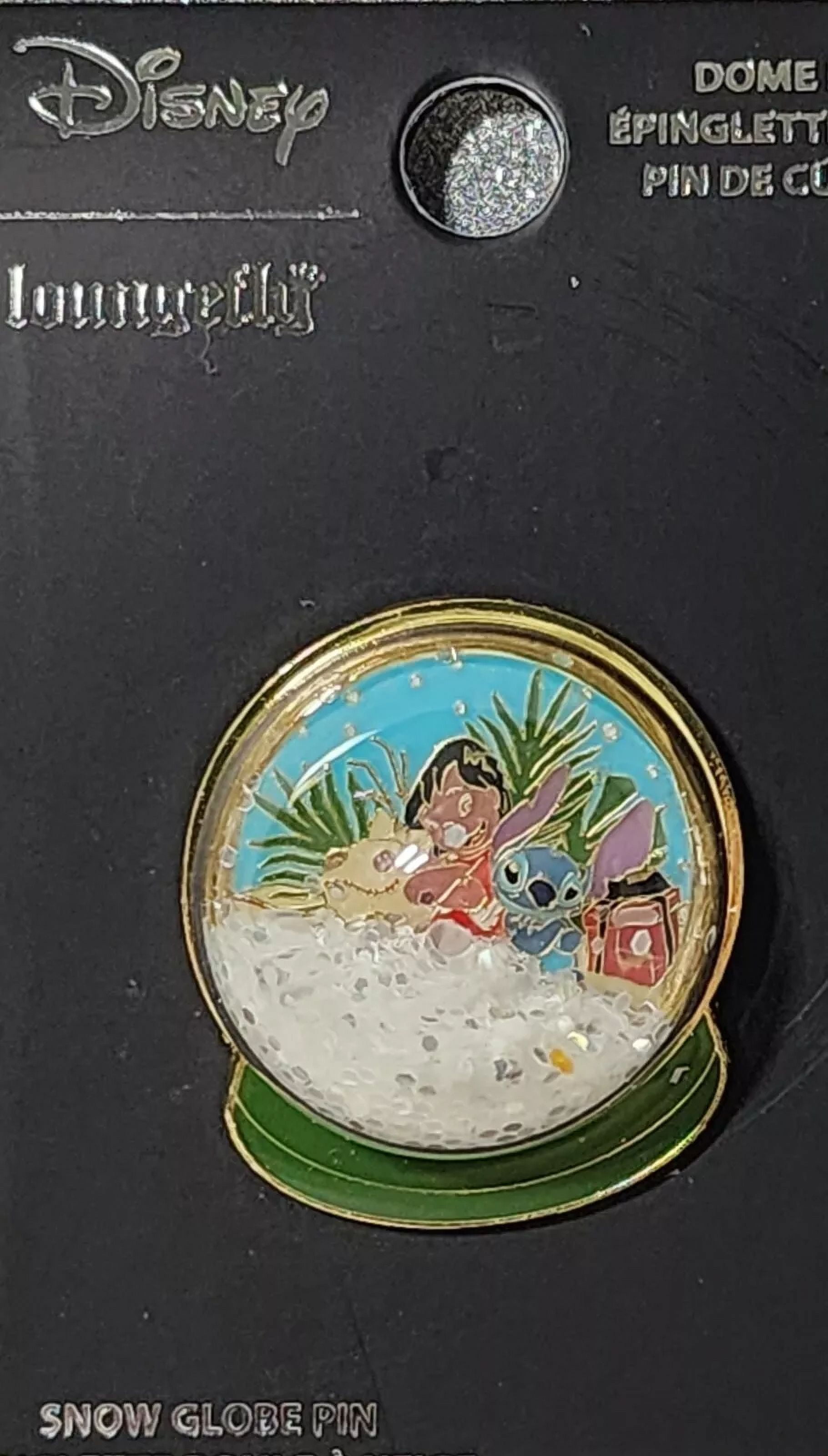 Loungefly Disney Lilo Stitch Sandcastle Snow Globe Dome Pin BoxLunch ...