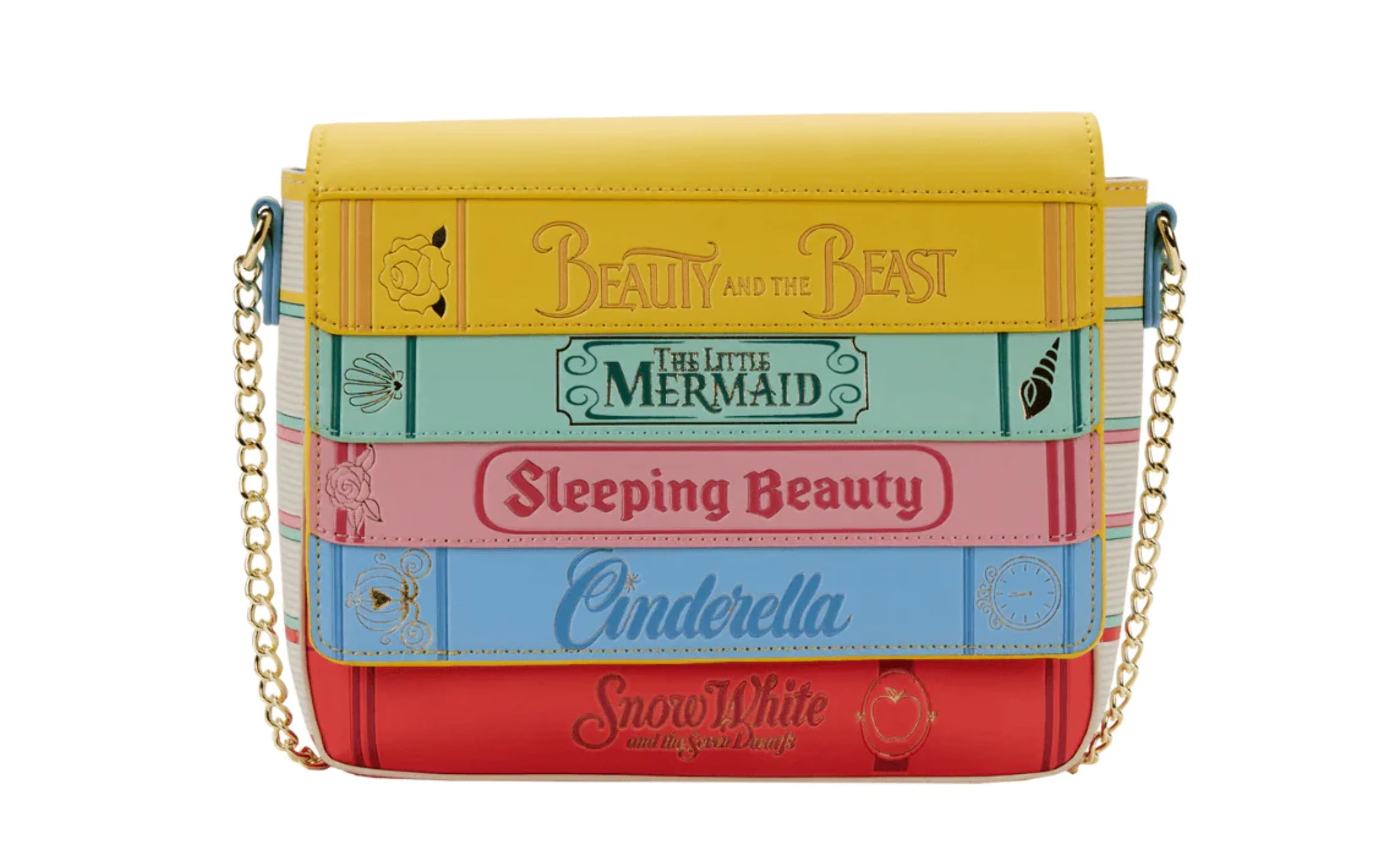 Loungefly Disney Princess Books Classics Faux Leather Crossbody Bag ...