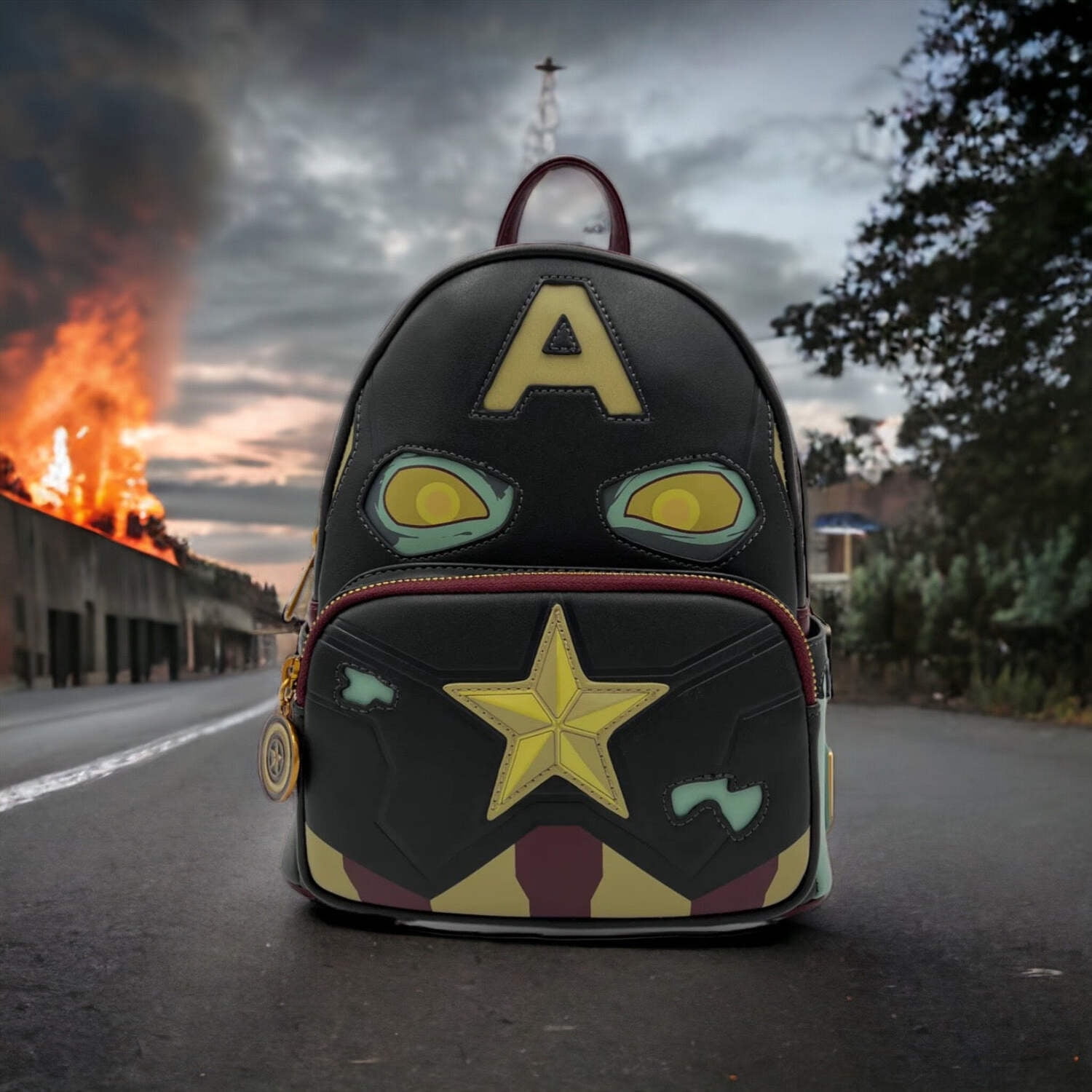 Loungefly Marvel What If…? Zombie Captain America Glow in the Dark Mini ...