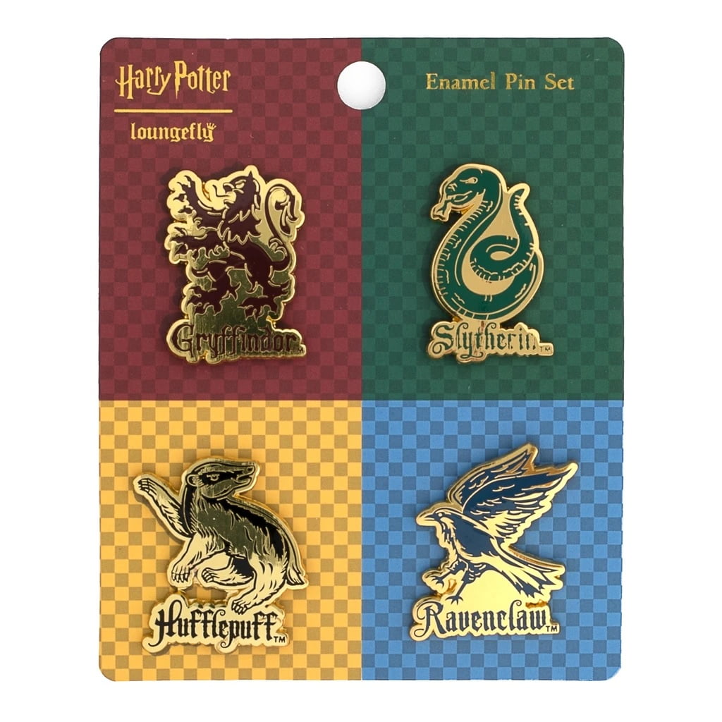 Loungefly Harry Potter House Mascots 4-Piece Enamel Pin Set - Walmart.com
