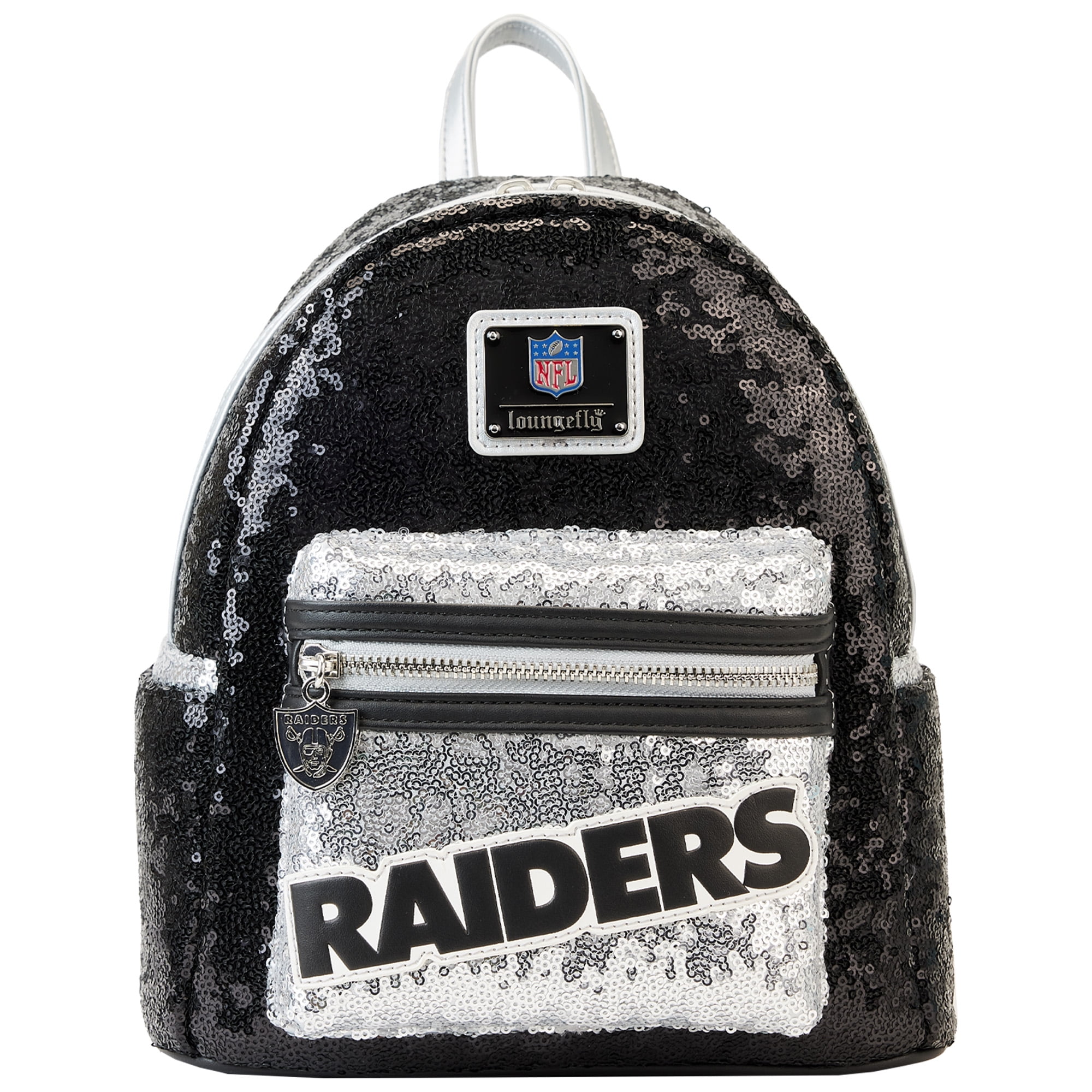Loungefly Las Vegas Raiders Mini Backpack, Sequin Fabric, Adjustable ...