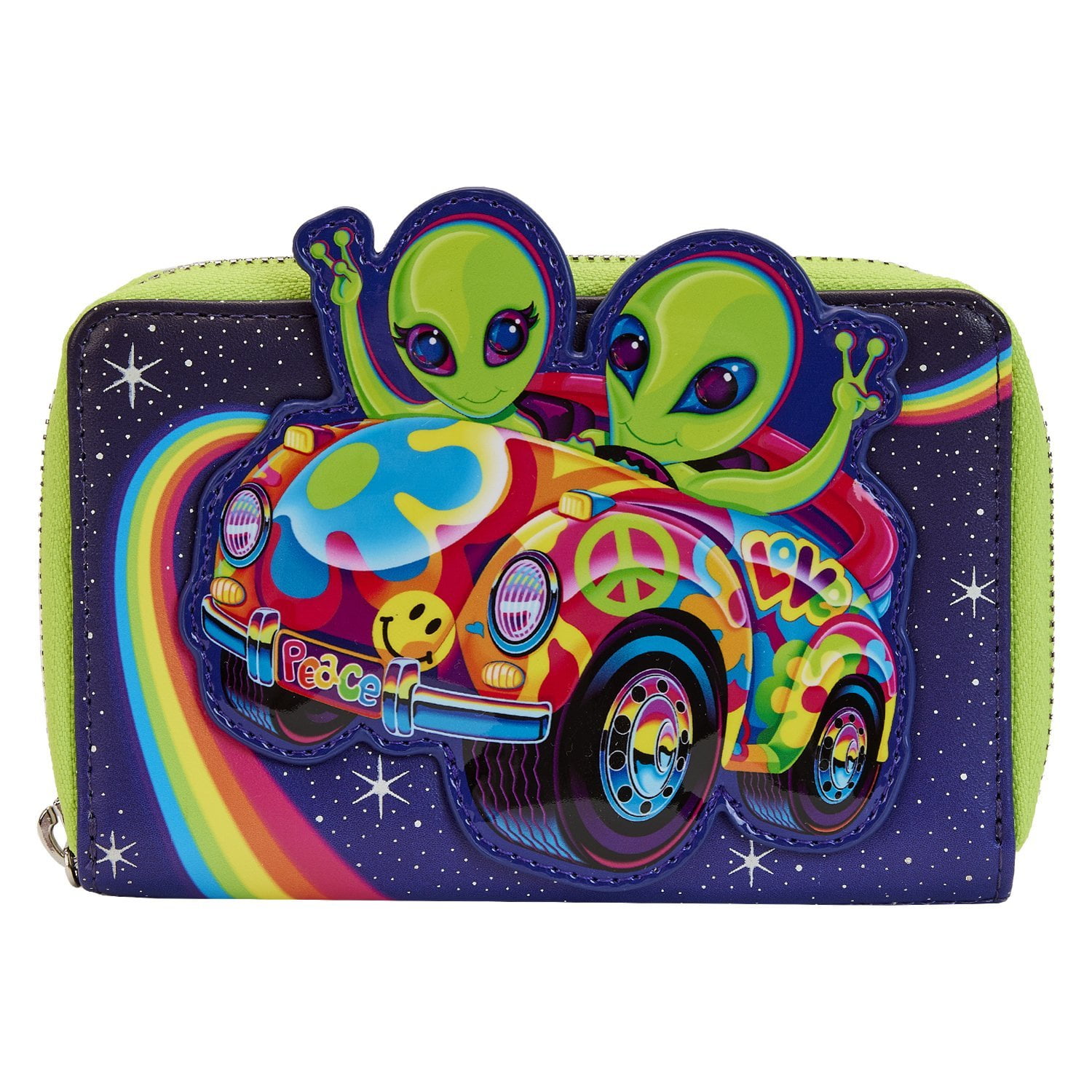 Loungefly Lisa Frank Cosmic Alien Ride Zip-Around Wallet - Walmart.com