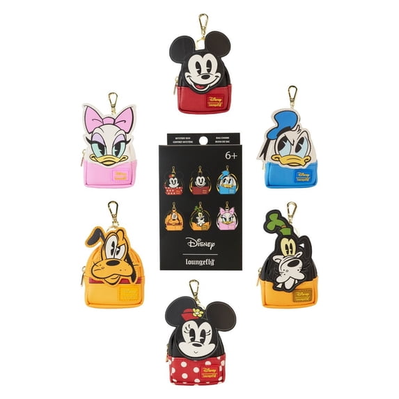 Loungefly Mickey and Friends Mini-Backpack Mystery Key Chain - Walmart.com