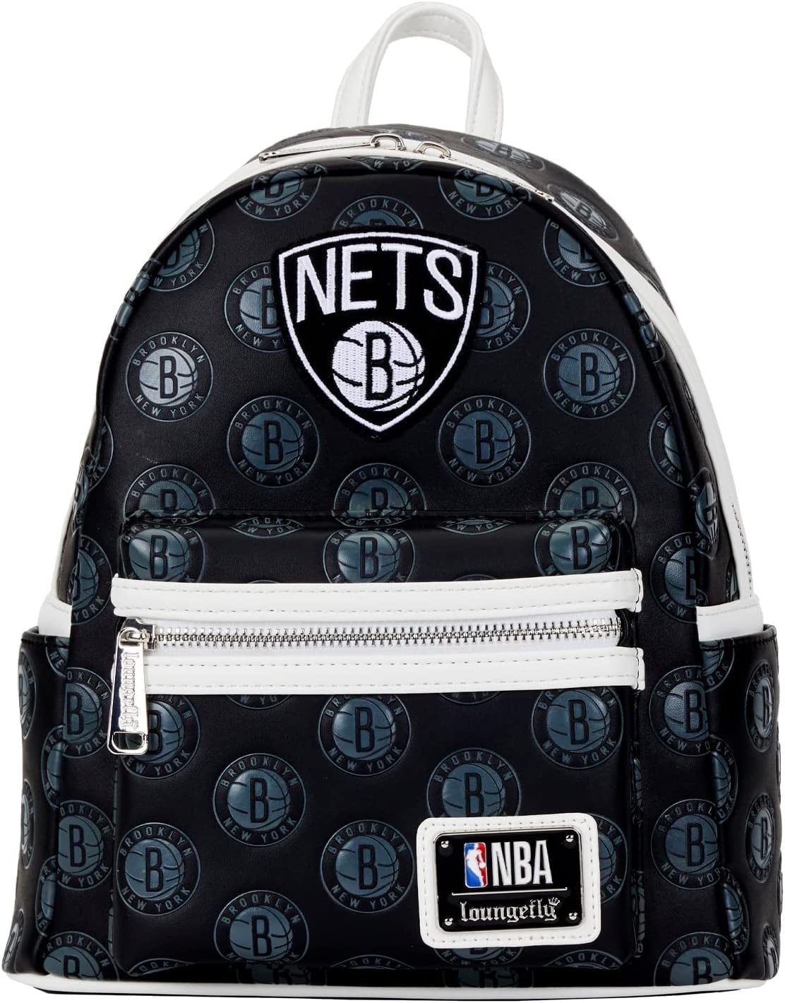 Loungefly: NBA Brooklyn Nets Logo Mini Backpack – Stylish, Compact ...
