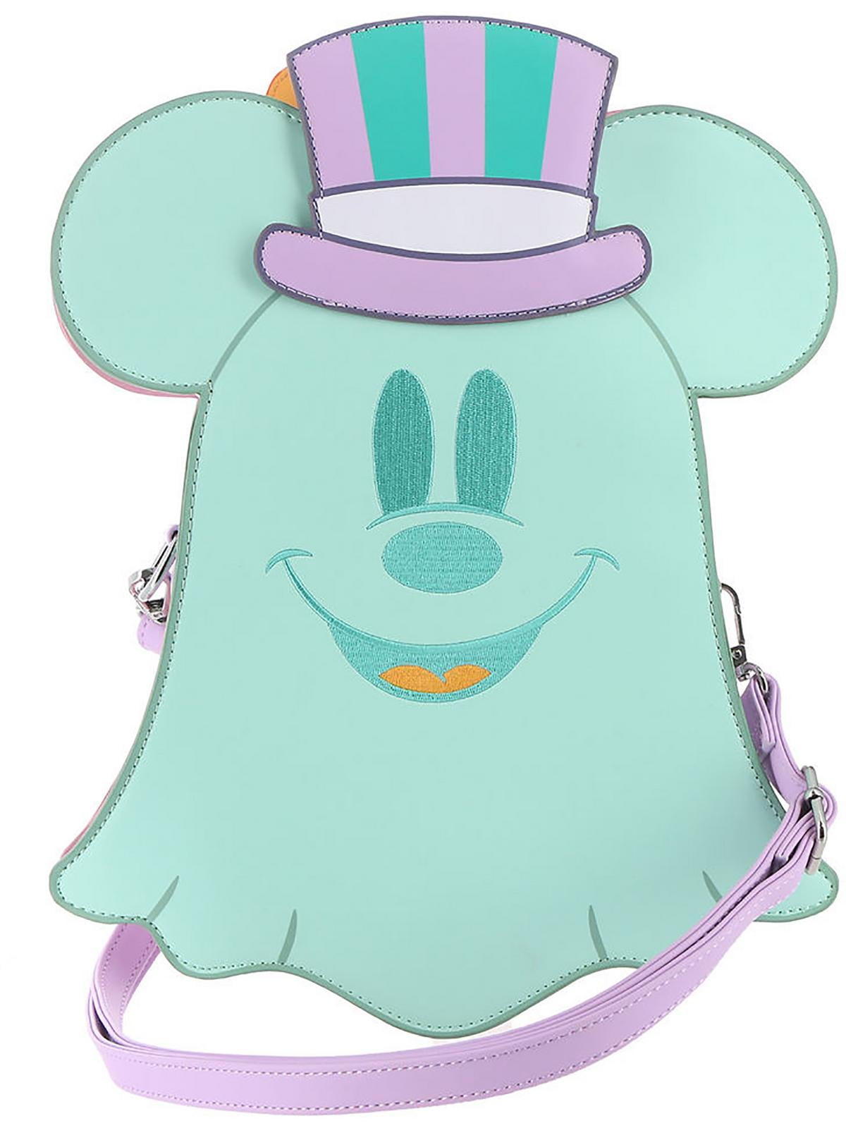 Loungefly Womens Ghost Mickey Faux Leather Glow In The Dark Crossbody ...