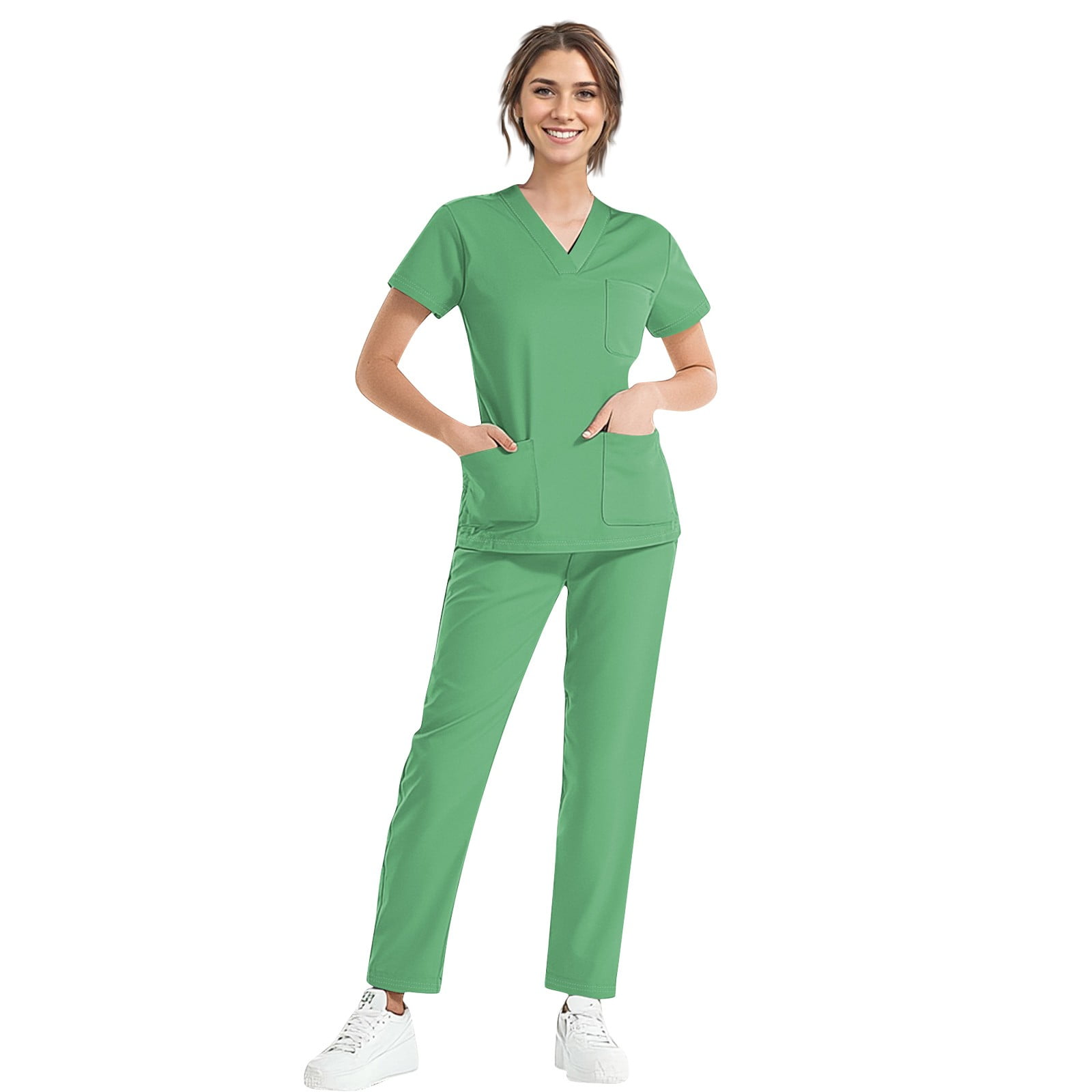 Lounges Cut Out Summer Scrubs Women'S Short Sleeve Office Spandex ...