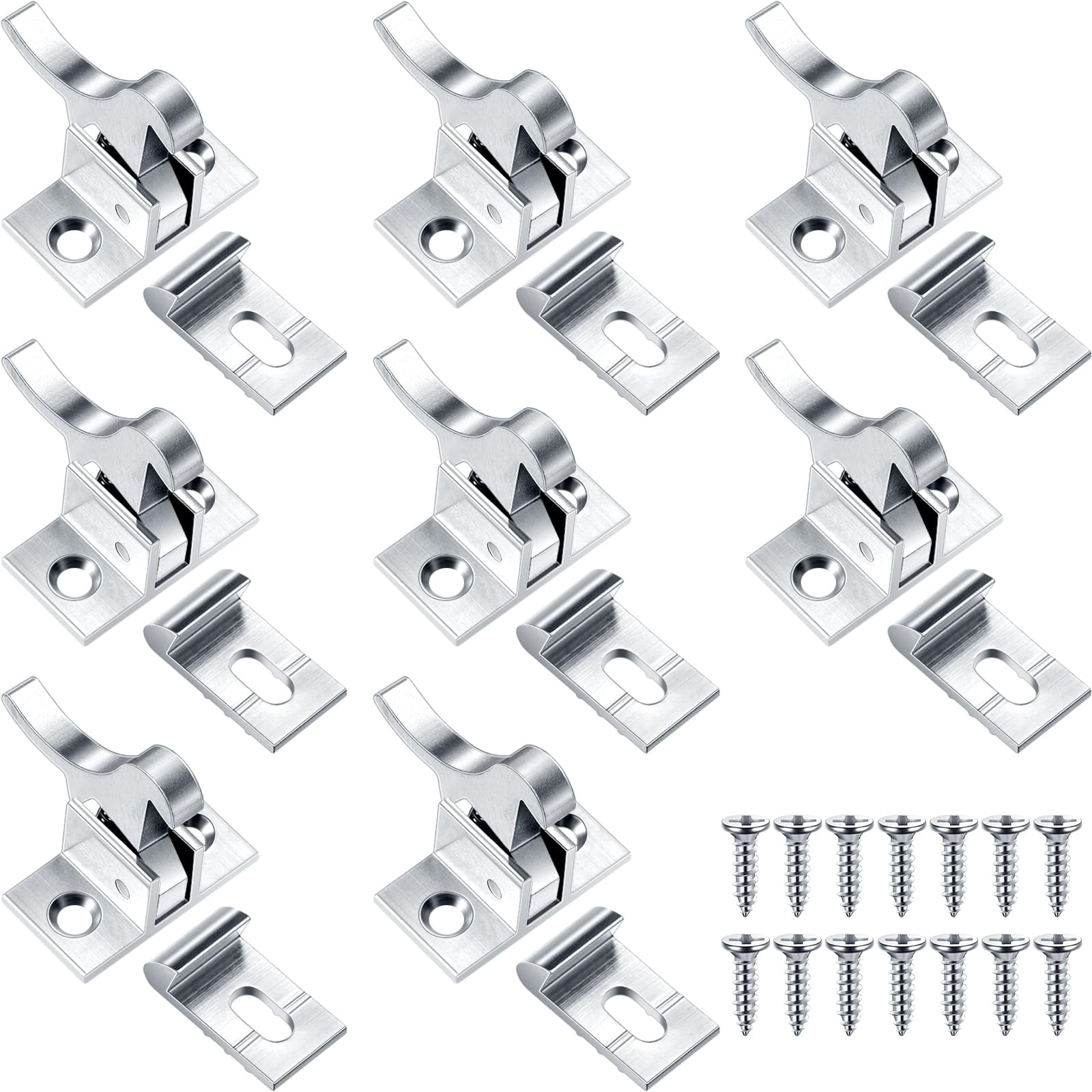 Lounsweer 8 Pcs Brass Heavy Duty Cabinet Door Latch Closets Door Elbow ...