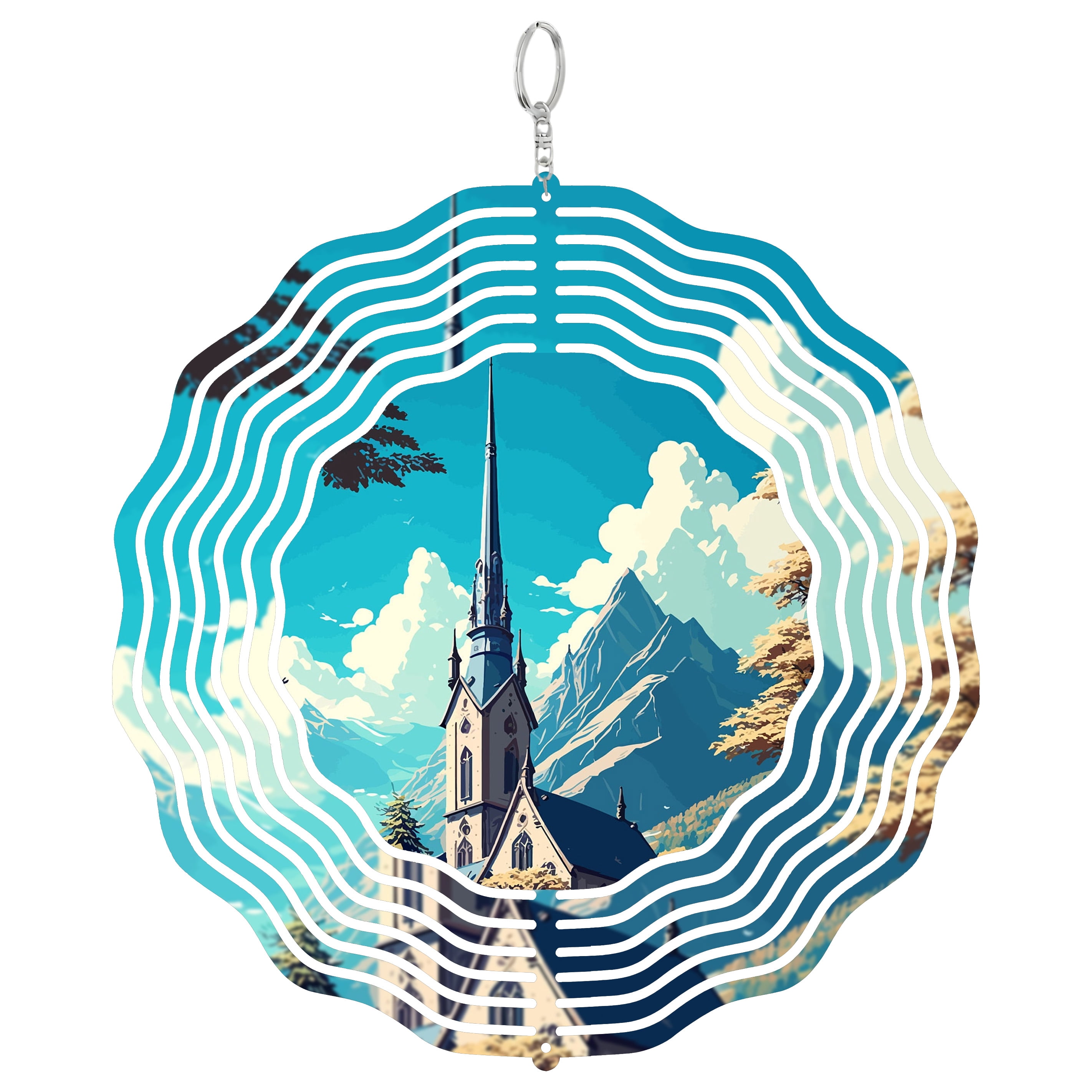 Lourdes France Sanctuary 3D Wind Spinner Kinetic Hanging Ornament ...